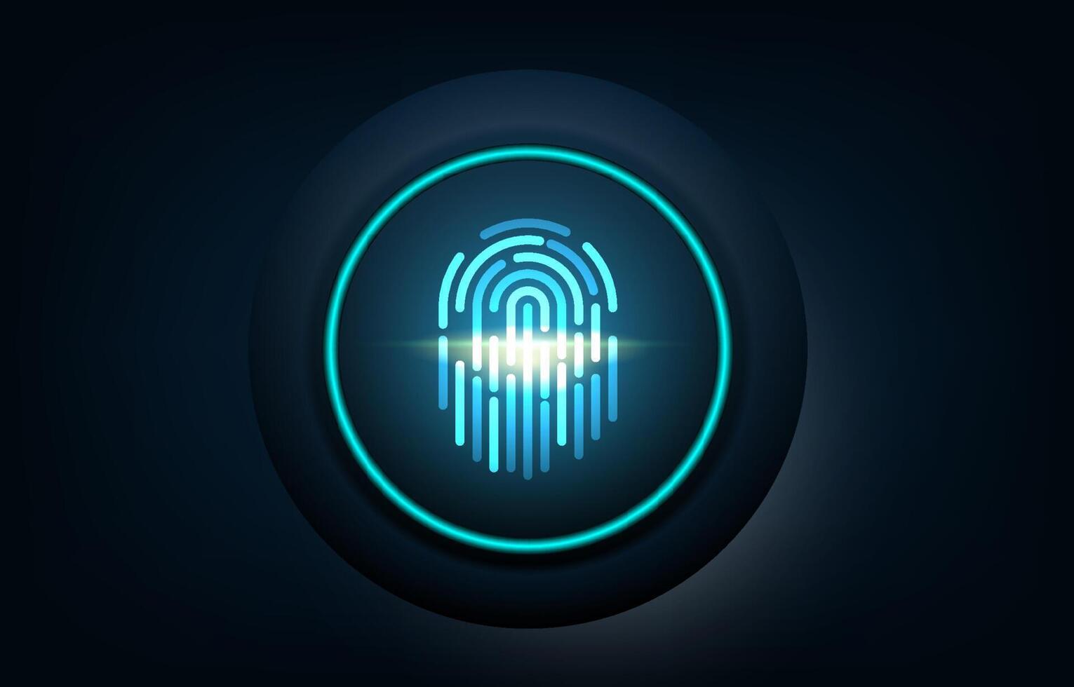 Fingerprint Scan Biometric Fingerprints Identification Security System Thumb Lines