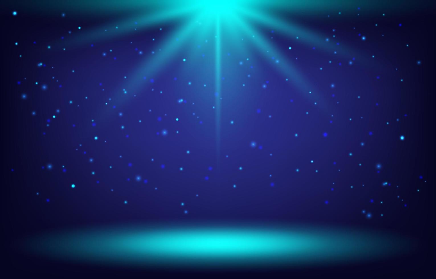Blue shining top magic vector light background. Blue magic light with particles. Abstract glow ...