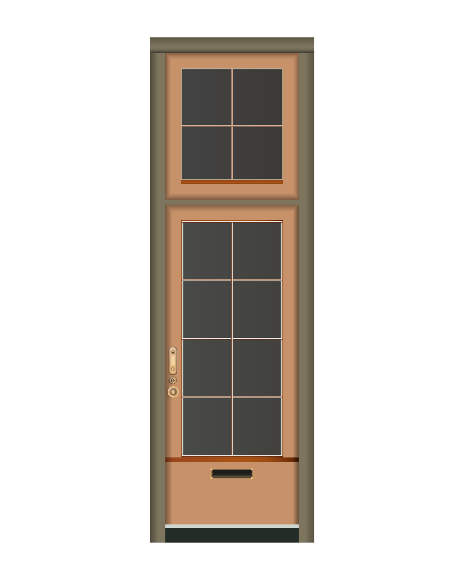 Shop Front Brown Door In Realistic Style Facade With Wooden Classic shop-front-brown-door-in-realistic-style-facade-with-wooden-classic