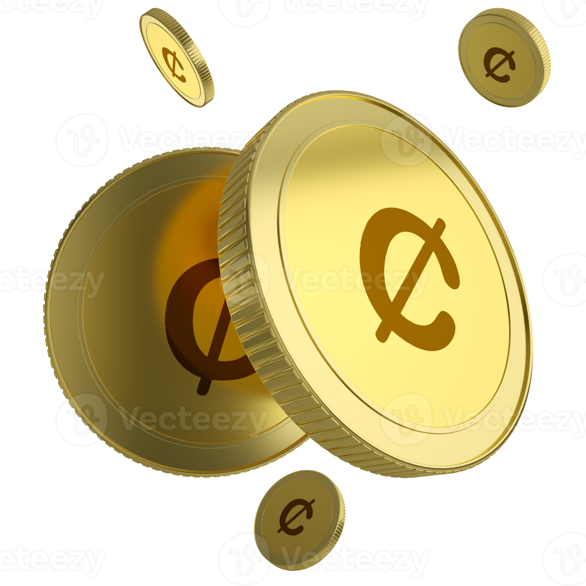 3D rendering of golden Ghanaian cedi coins 17398451 PNG 3D rendering of golden Ghanaian cedi coins 17398451 PNG