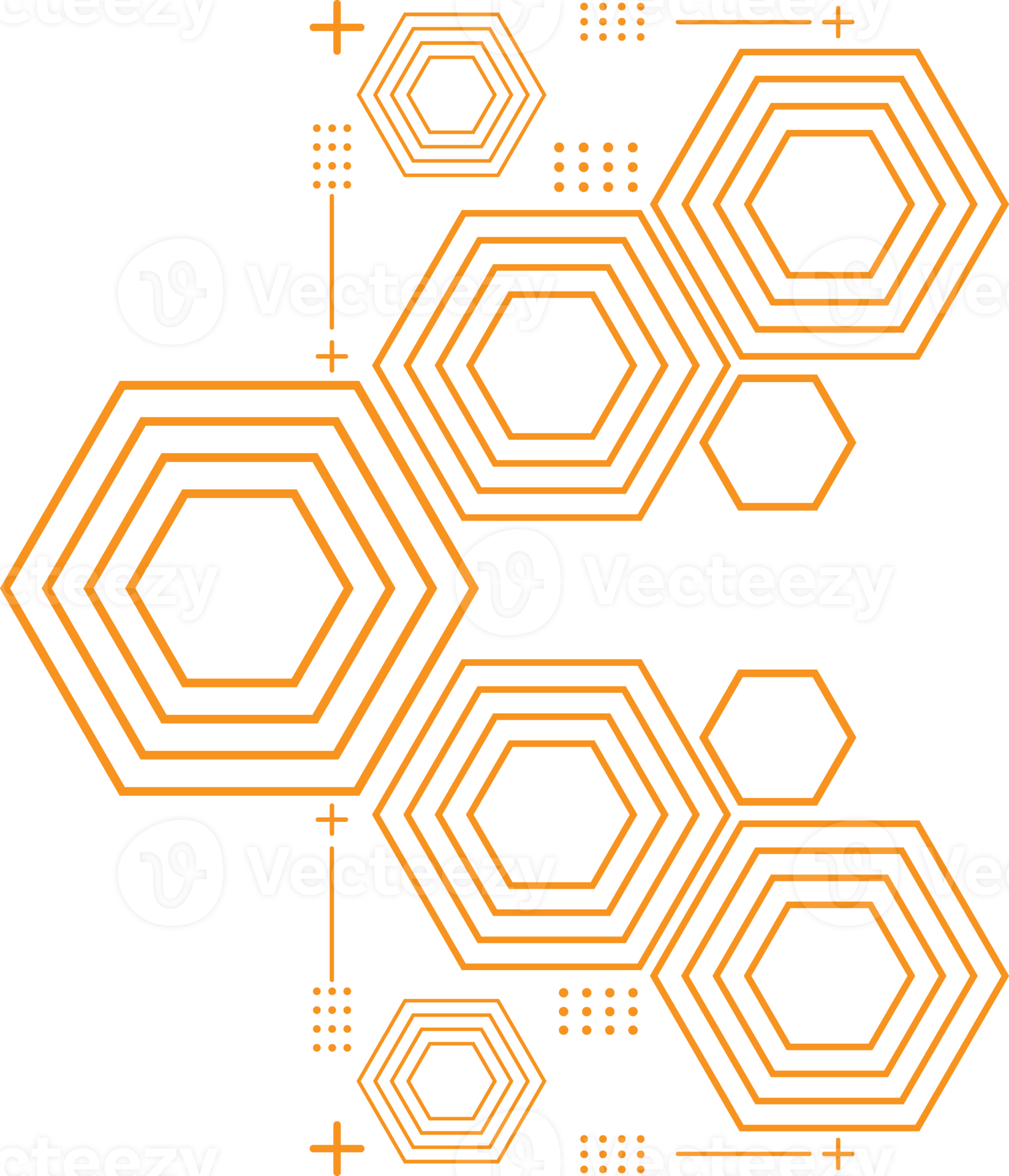 modern geometric hexagonal shape design 17399307 PNG