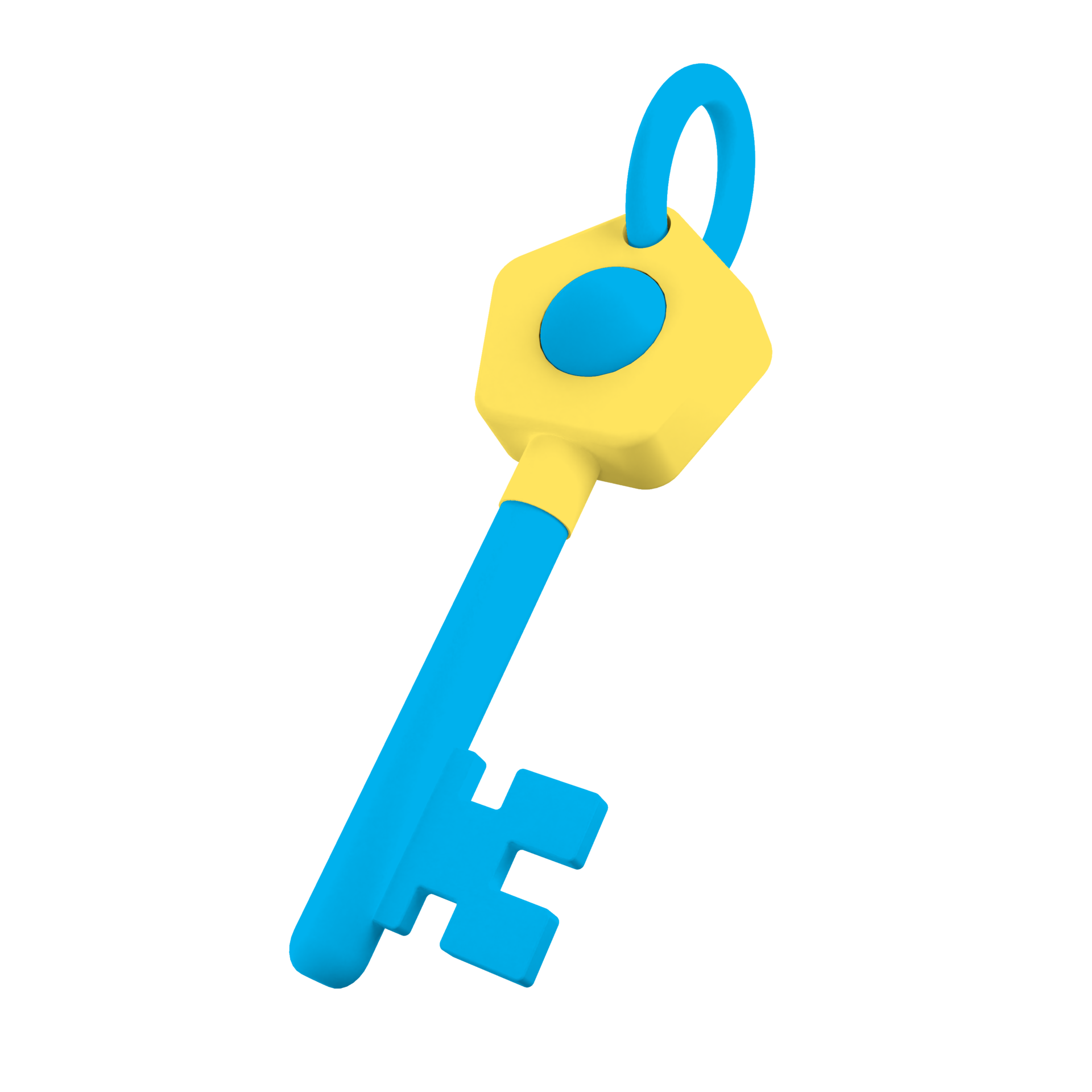 Key 3D rendering isolated on transparent background. Ui UX icon design ...