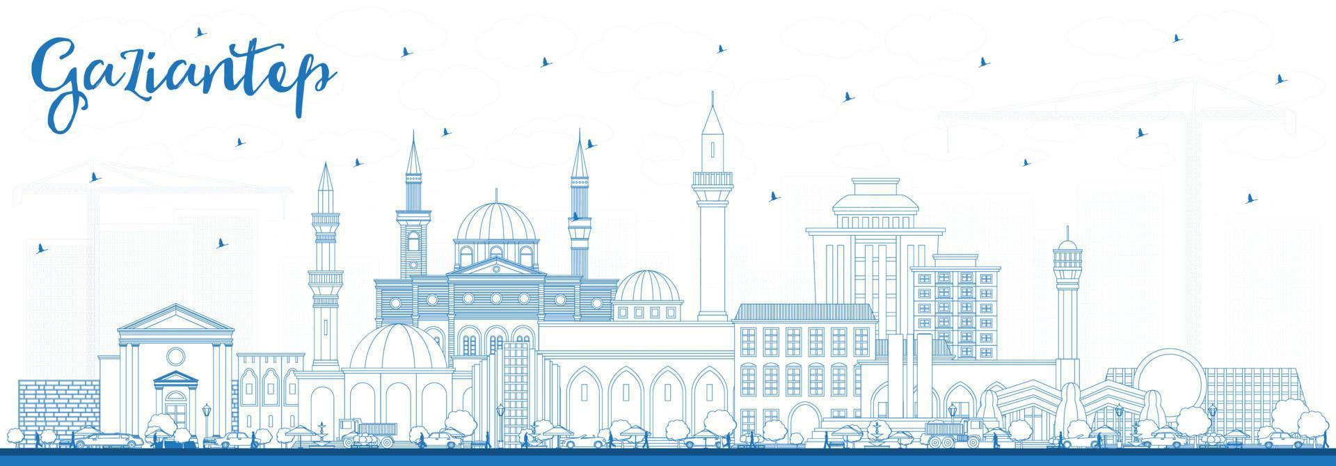 Outline Gaziantep Turkey City Skyline with Blue Buildings. 17403443 ... Outline Gaziantep Turkey City Skyline with Blue Buildings. 17403443 ...
