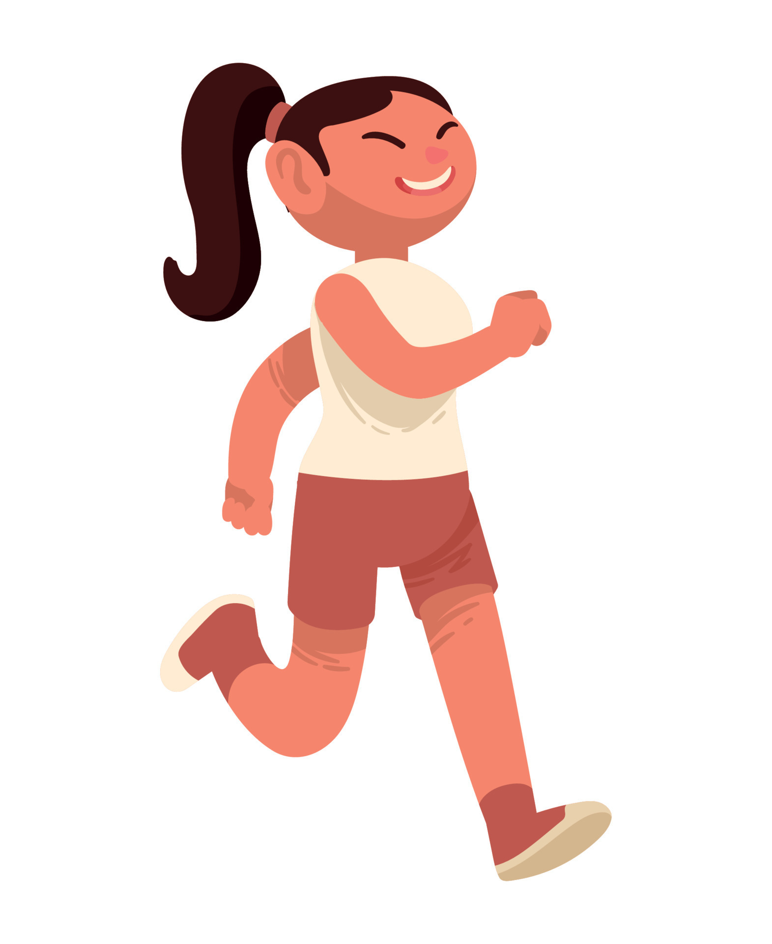 young woman running 17405976 Vector Art at Vecteezy