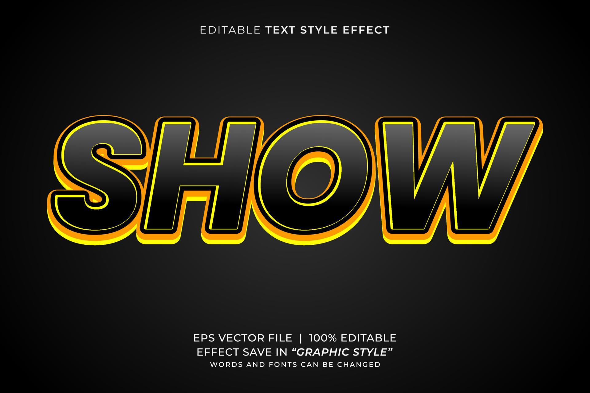 Show editable text effect 17412821 Vector Art at Vecteezy