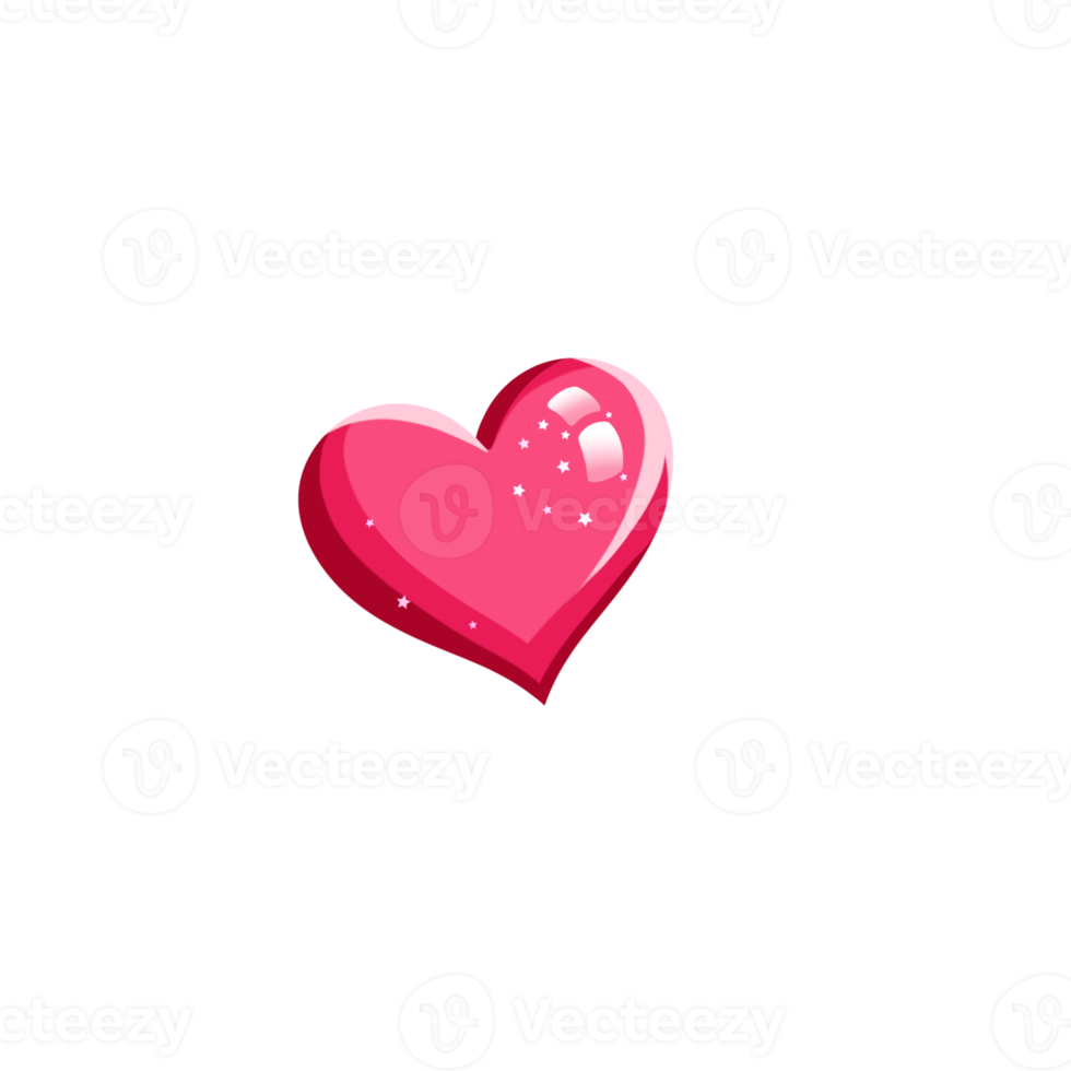 Valentines Day Sticker With Pink Heart 17415863 Png