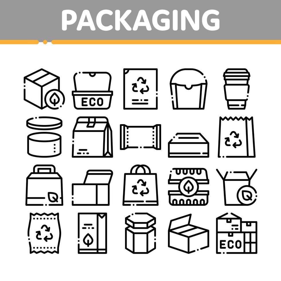 Packaging Collection Elements Vector Icons Set 17419279 Vector Art at ... Packaging Collection Elements Vector Icons Set 17419279 Vector Art at ...