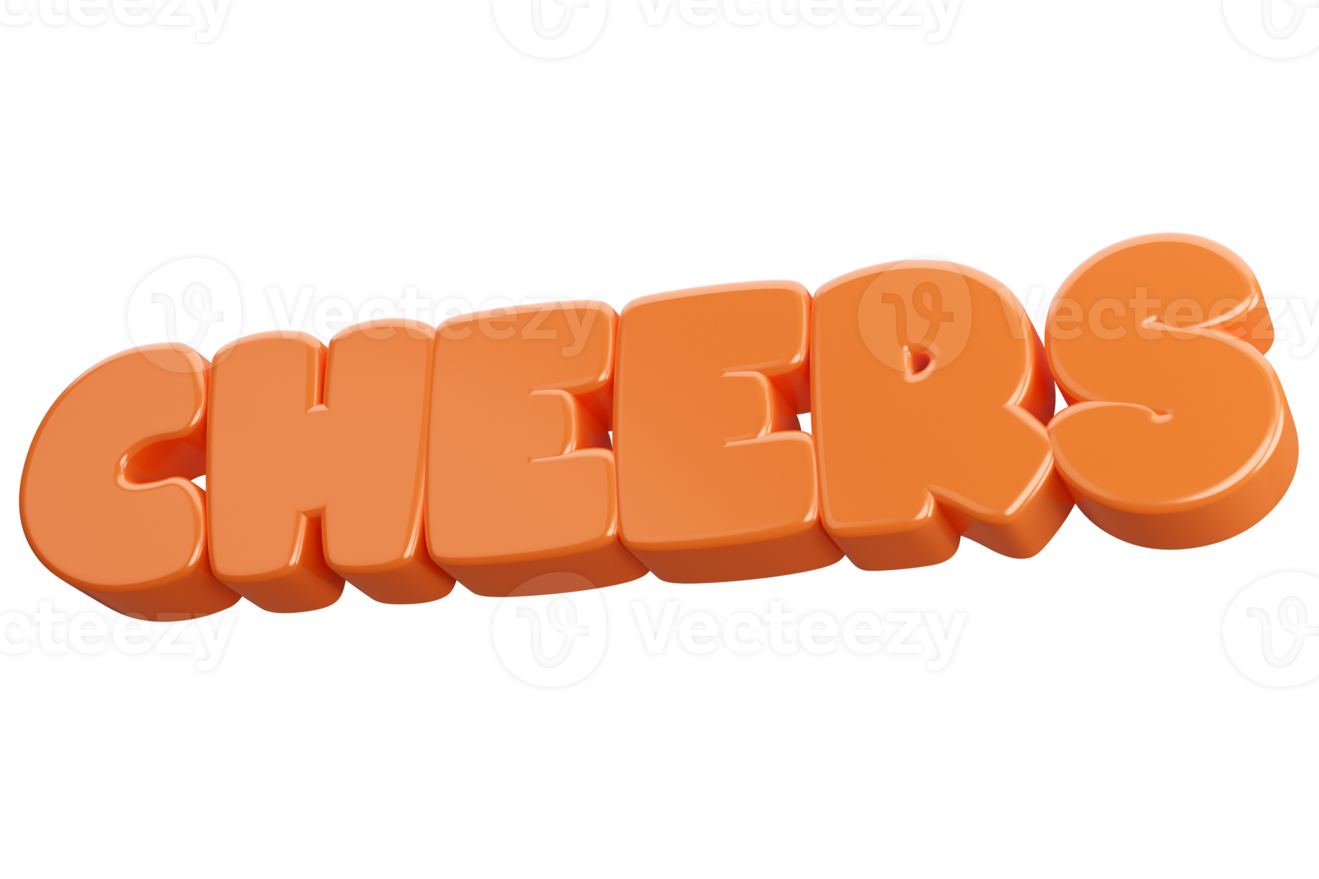 cheers 3d word text 17421183 PNG