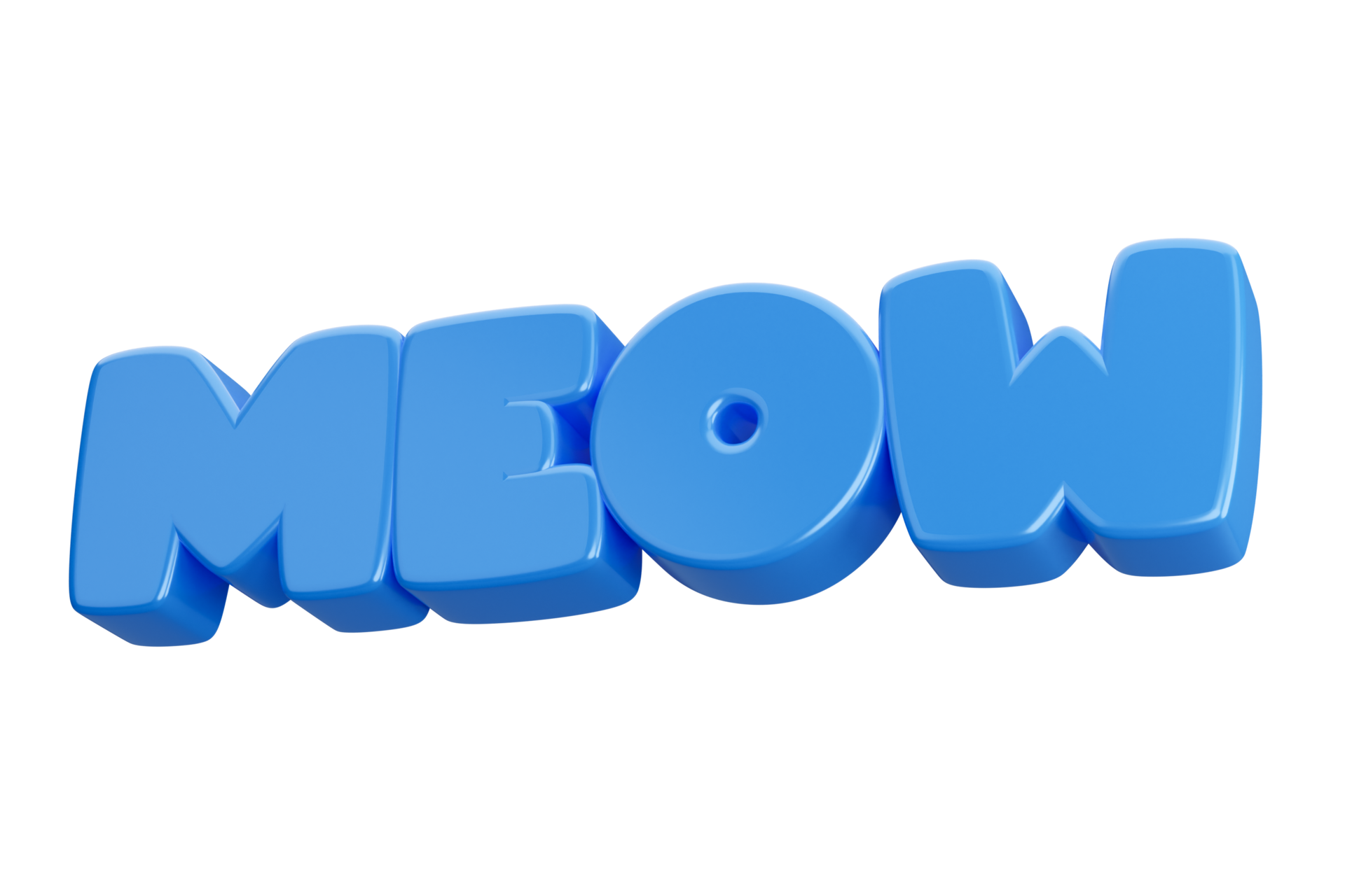 meow 3d word text 17421214 PNG