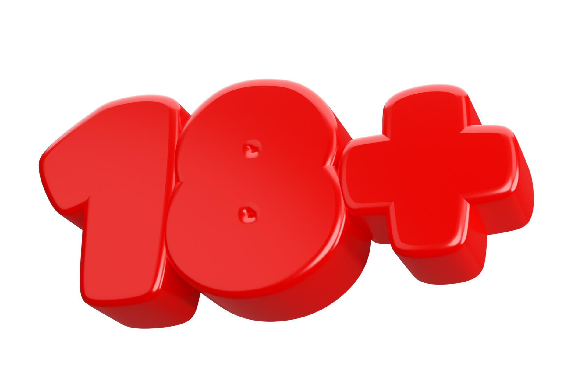 18 plus 3d word text 17421222 PNG