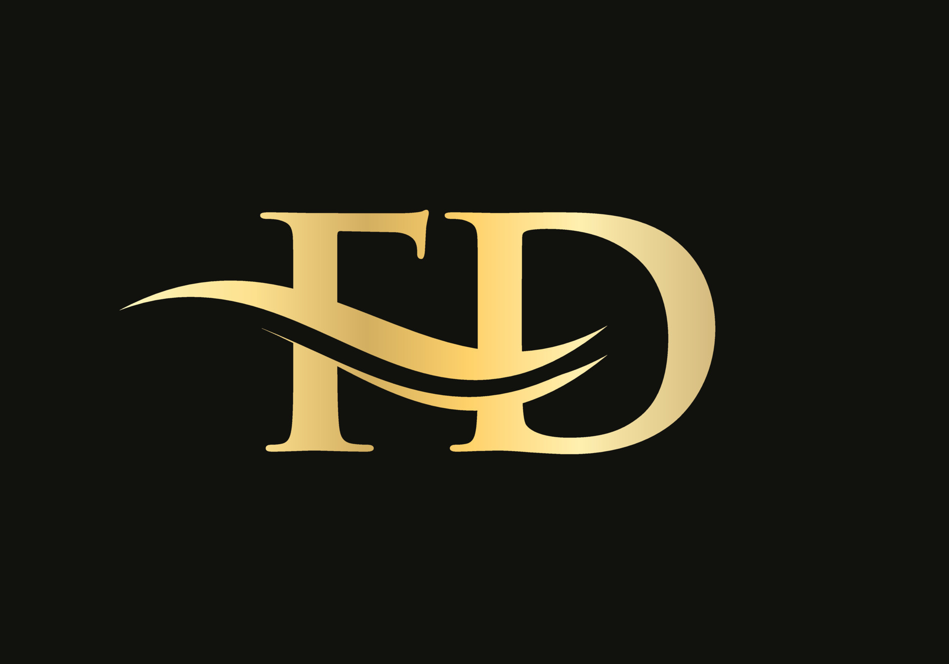 Gold FD letter logo design. FD logo design with creative and modern ... Gold FD letter logo design. FD logo design with creative and modern ...