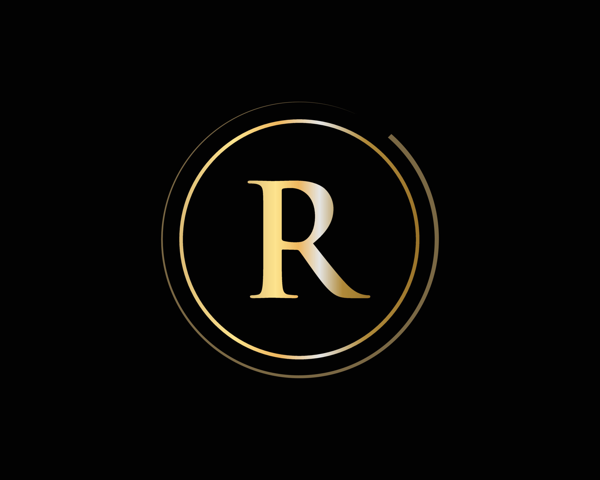 logotipo de la letra r para símbolo de lujo, signo elegante y con ...