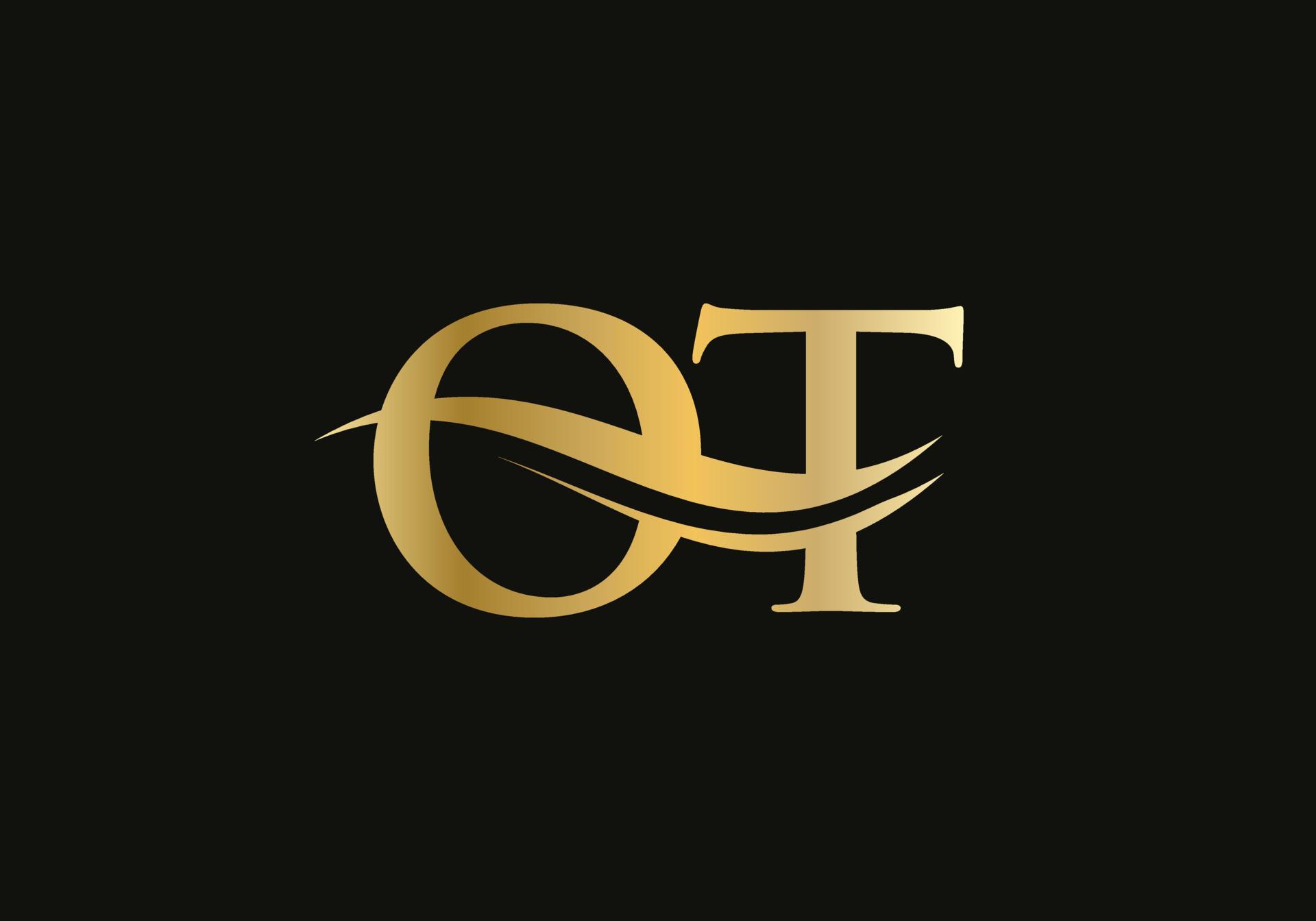 Swoosh Letter OT Logo Design for business and company identity. Water Wave OT Logo with modern ...
