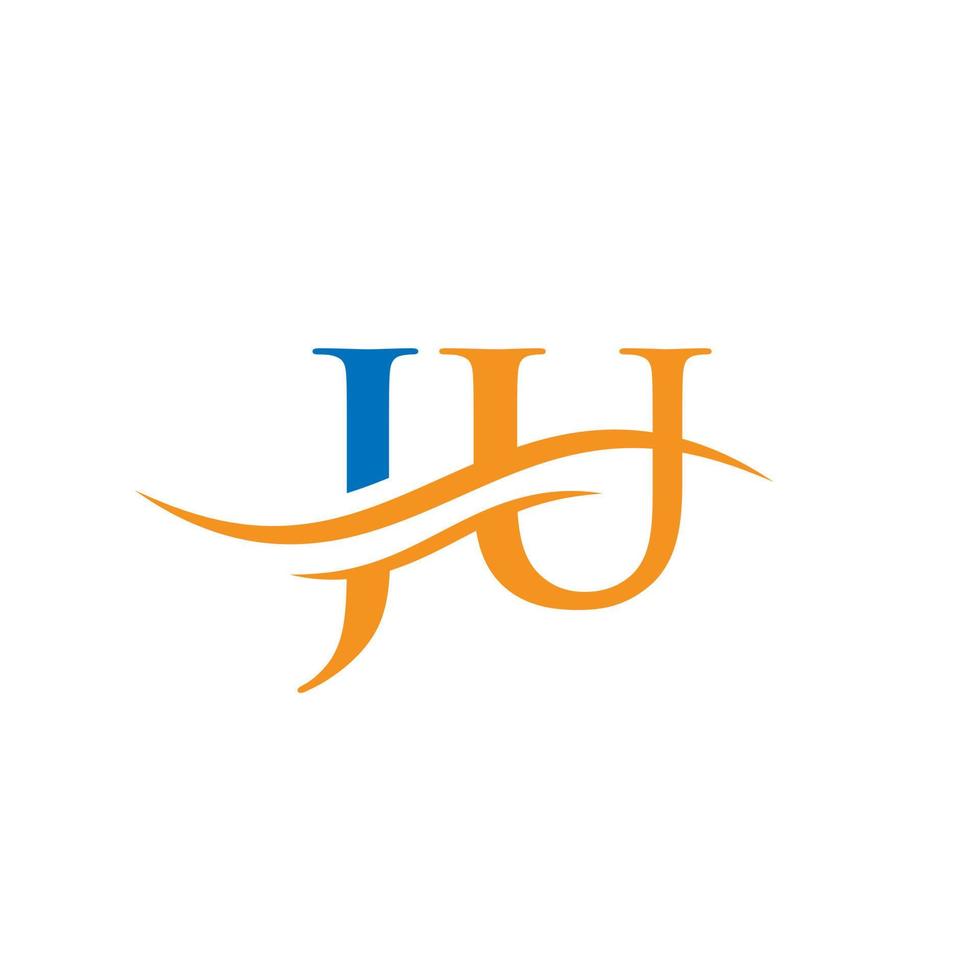 diseño moderno del logotipo ju para la identidad empresarial y empresarial. carta ju creativa ...