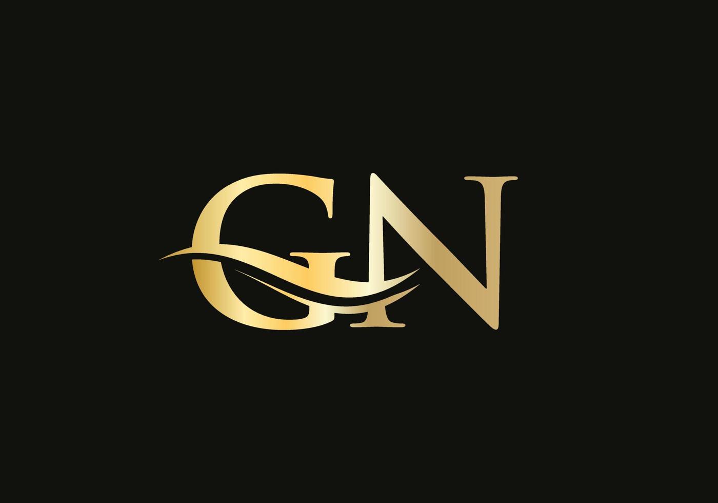 GN letter logo design. Premium Letter GN Logo Design with water wave ... GN letter logo design. Premium Letter GN Logo Design with water wave ...