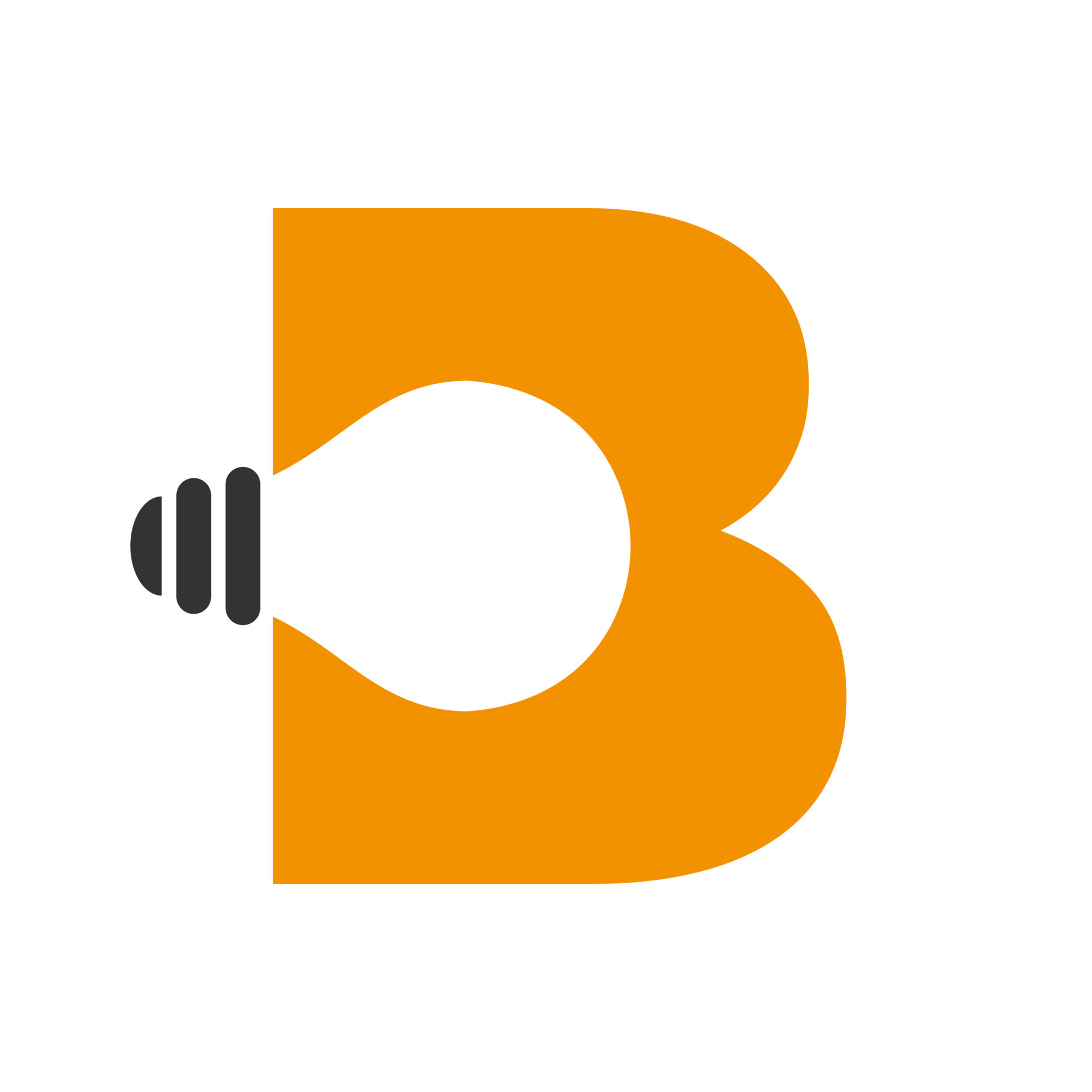 el logotipo eléctrico de la letra b se combina con la plantilla de vector de icono de bombilla ...