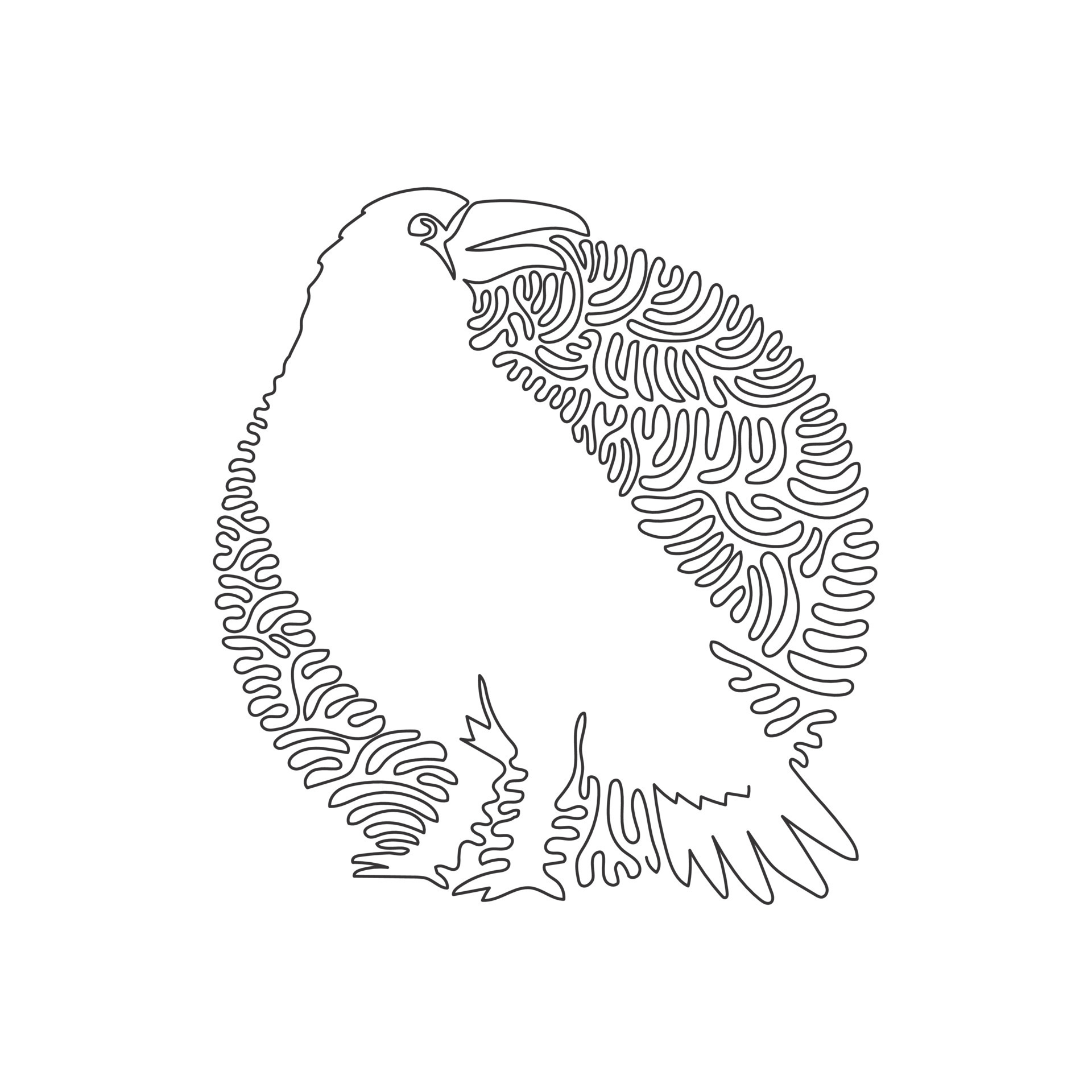 Continuous One Curve Line Drawing Of Scary Crow Abstract Art In Circle Single Line Editable