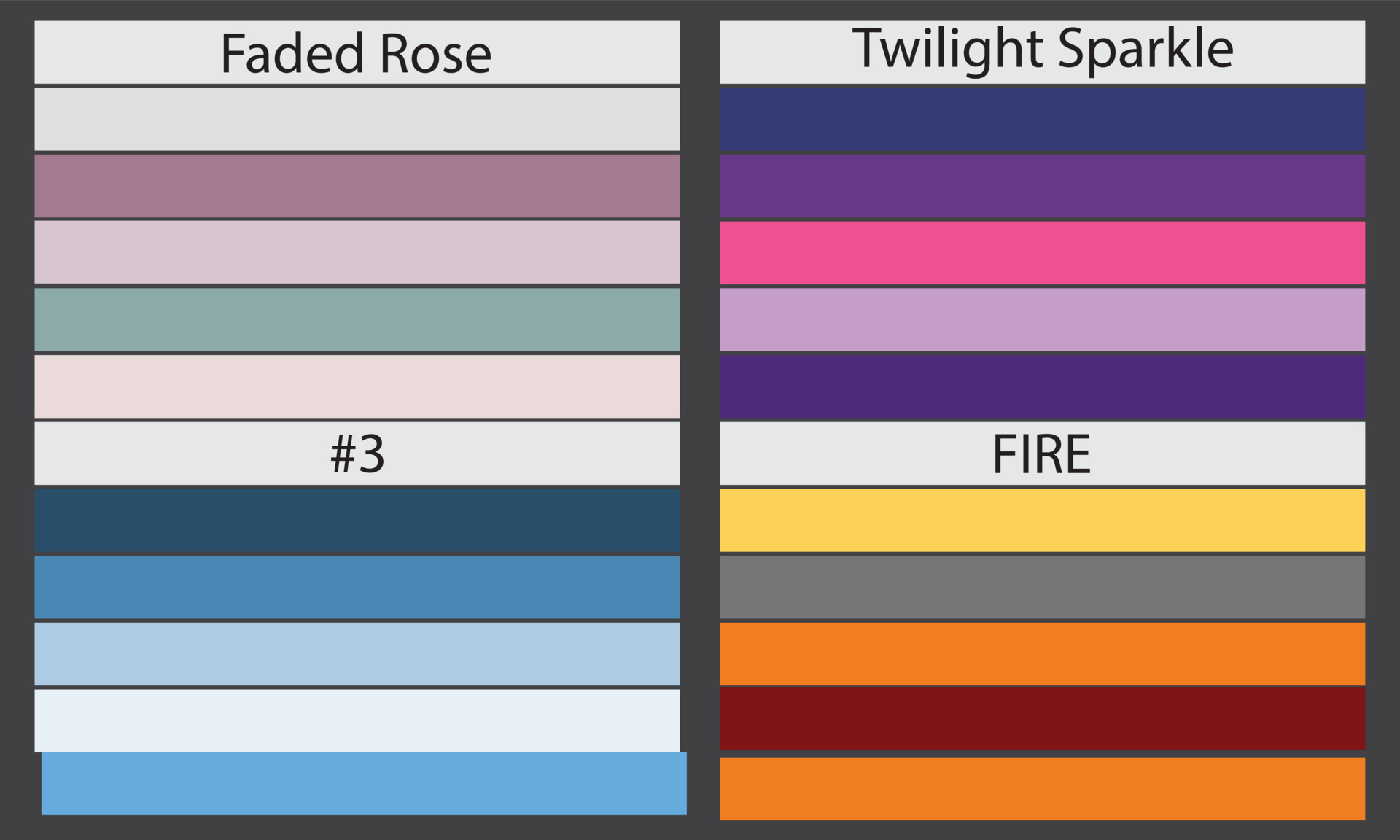 Color Palettes A color palette is a set of colors used in a design or ...