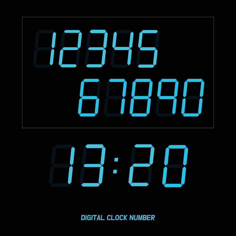 Digital clock number setting vector illustration. 17429625 Vector Art ... Digital clock number setting vector illustration. 17429625 Vector Art ...