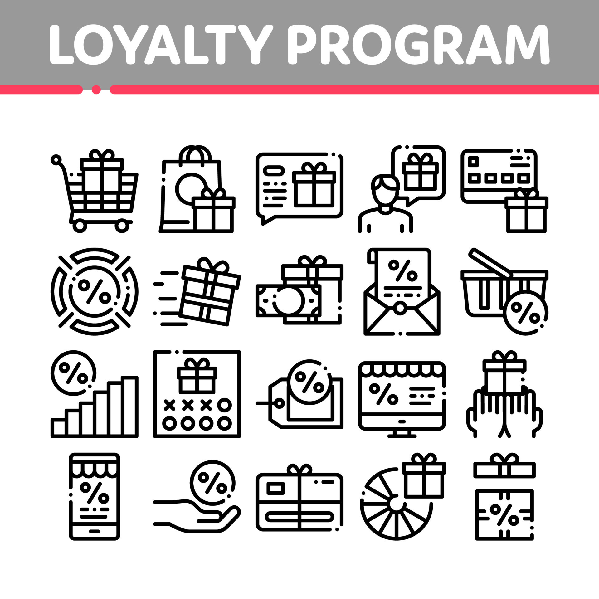 Loyalty Program For Customer Icons Set Vector 17430076 Vector Art At loyalty-program-for-customer-icons-set-vector-17430076-vector-art-at