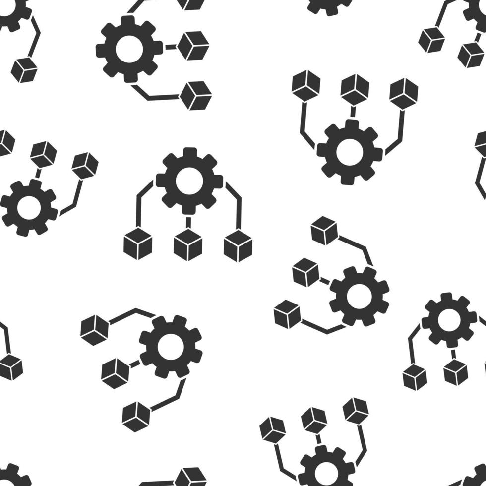 Api Technology Icon In Flat Style Algorithm Vector Illustration On