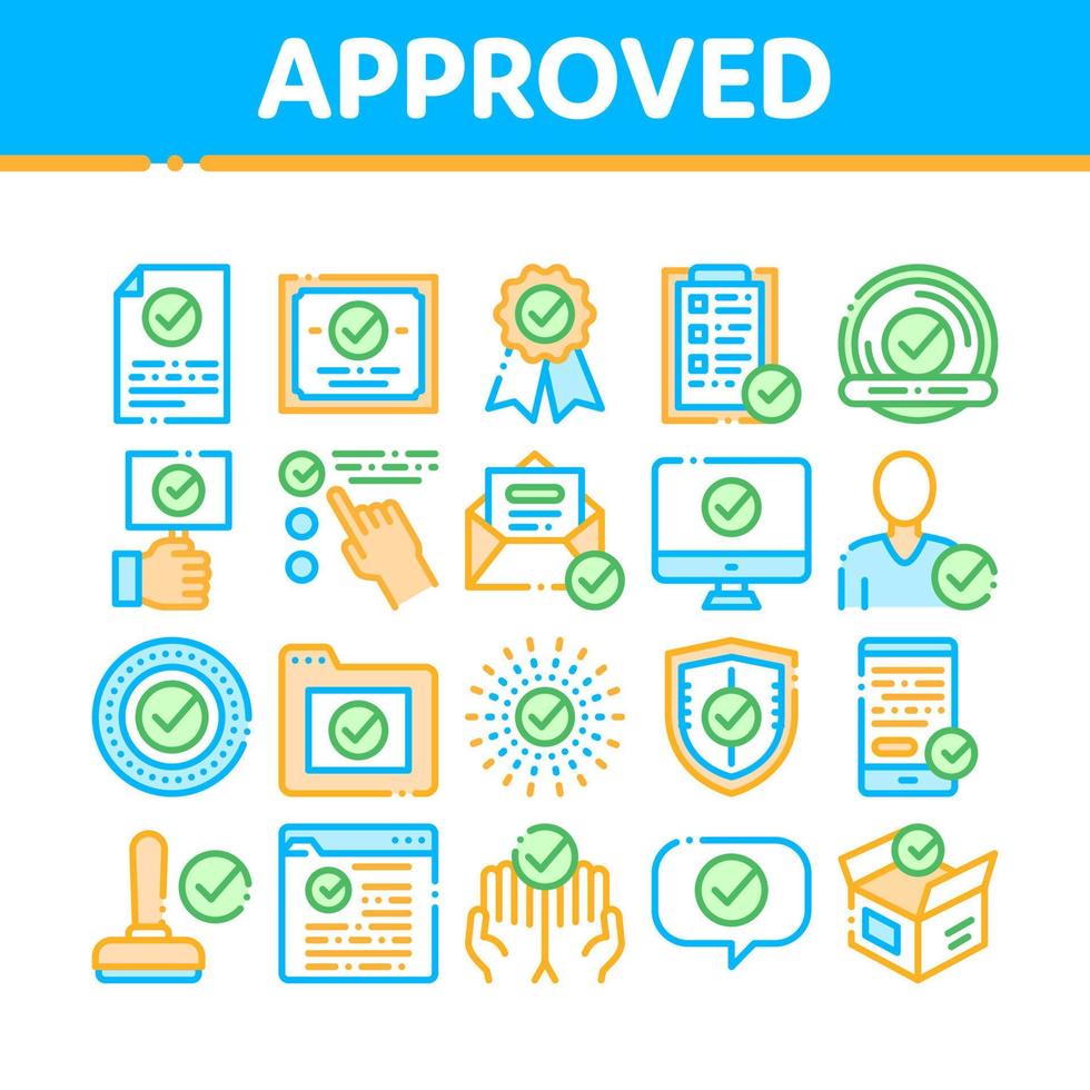 Approved Collection Elements Vector Icons Set 17433337 Vector Art at ... Approved Collection Elements Vector Icons Set 17433337 Vector Art at ...