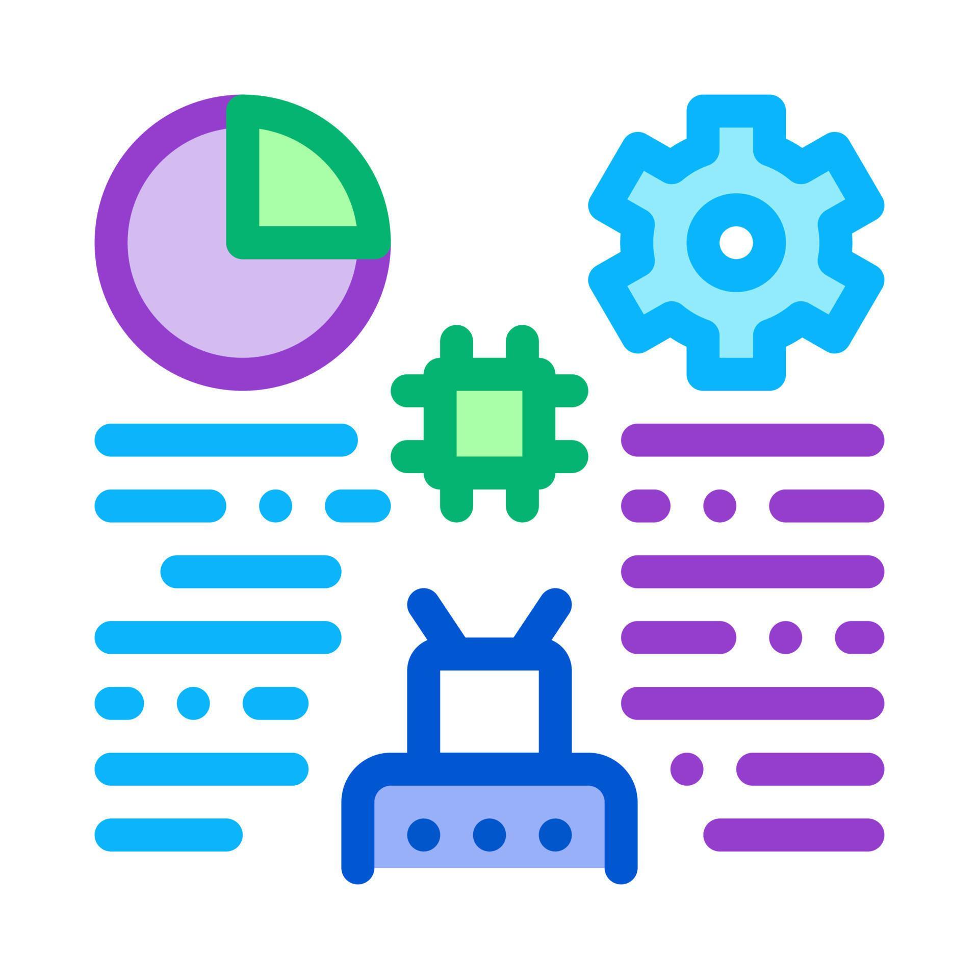 Robot Machine Learning Color Icon Vector Illustration 17433403 Vector