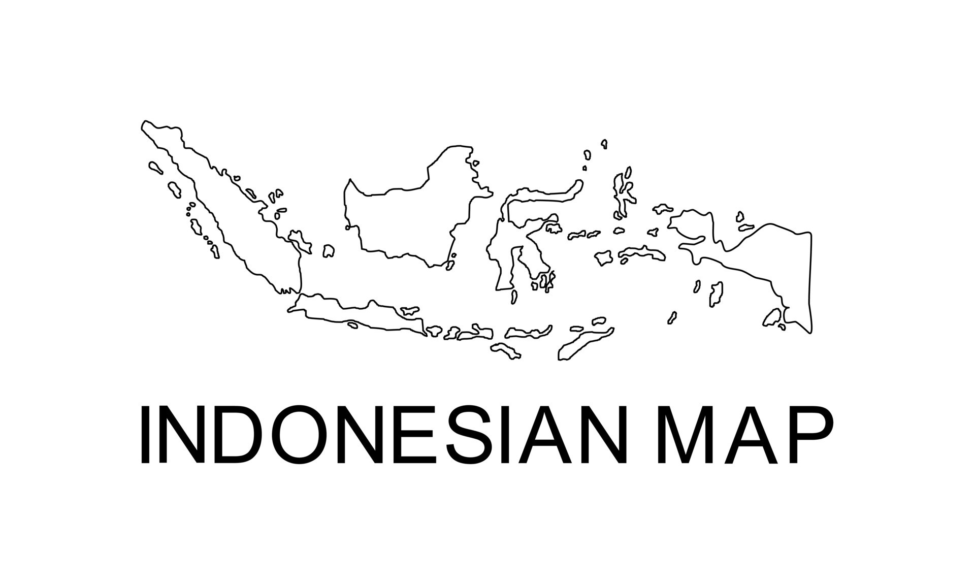 Indonesia Map For App Art Illustration Website Pictogram