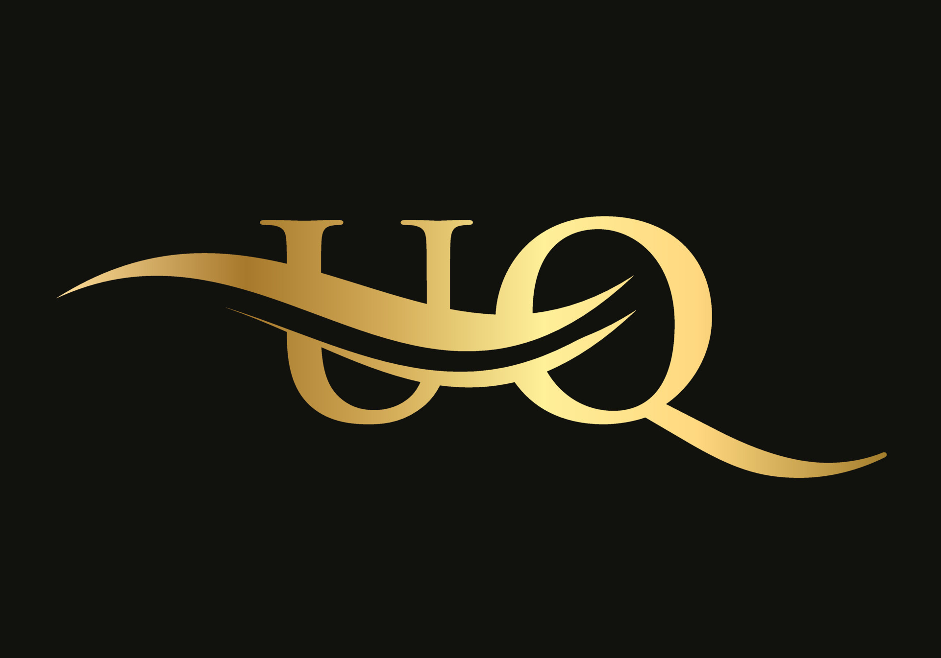 Water Wave Uq Logo Vector Swoosh Letter Uq Logo Design For Business And Company Identity
