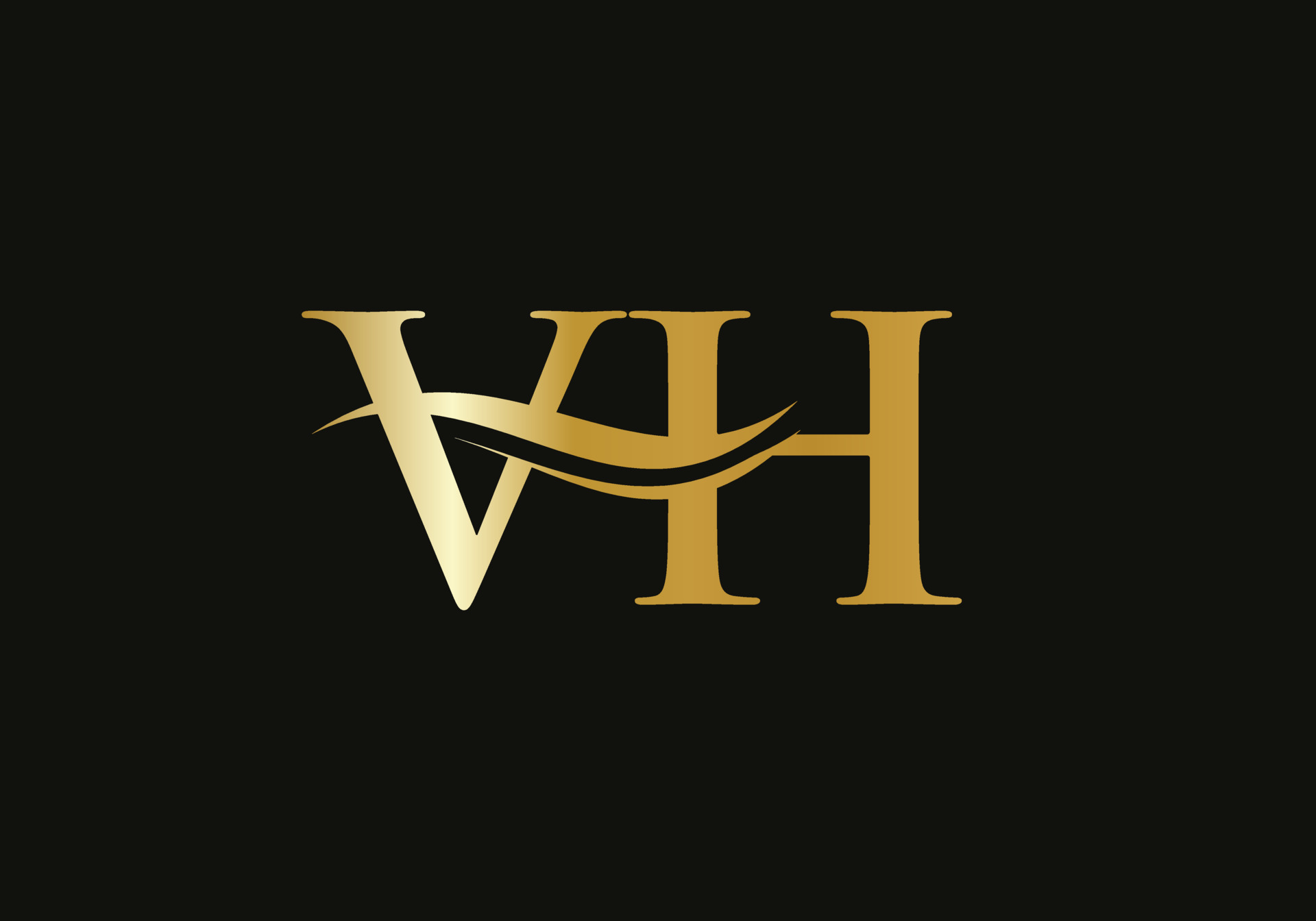 Initial monogram letter VH logo design Vector. VH letter logo design with modern trendy 17434184 ...