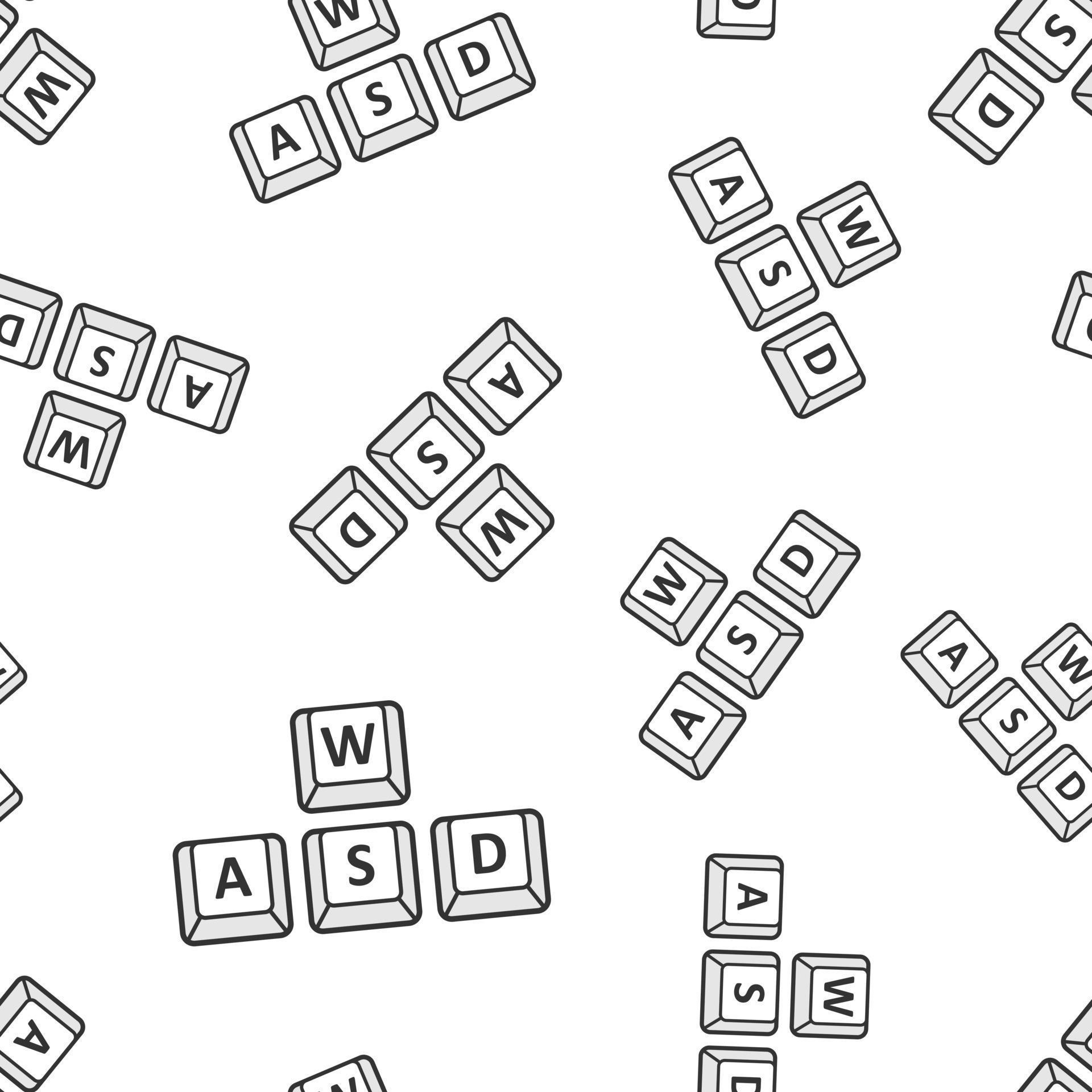 Wasd Button Icon In Flat Style Keyboard Vector Illustration On White Isolated Background