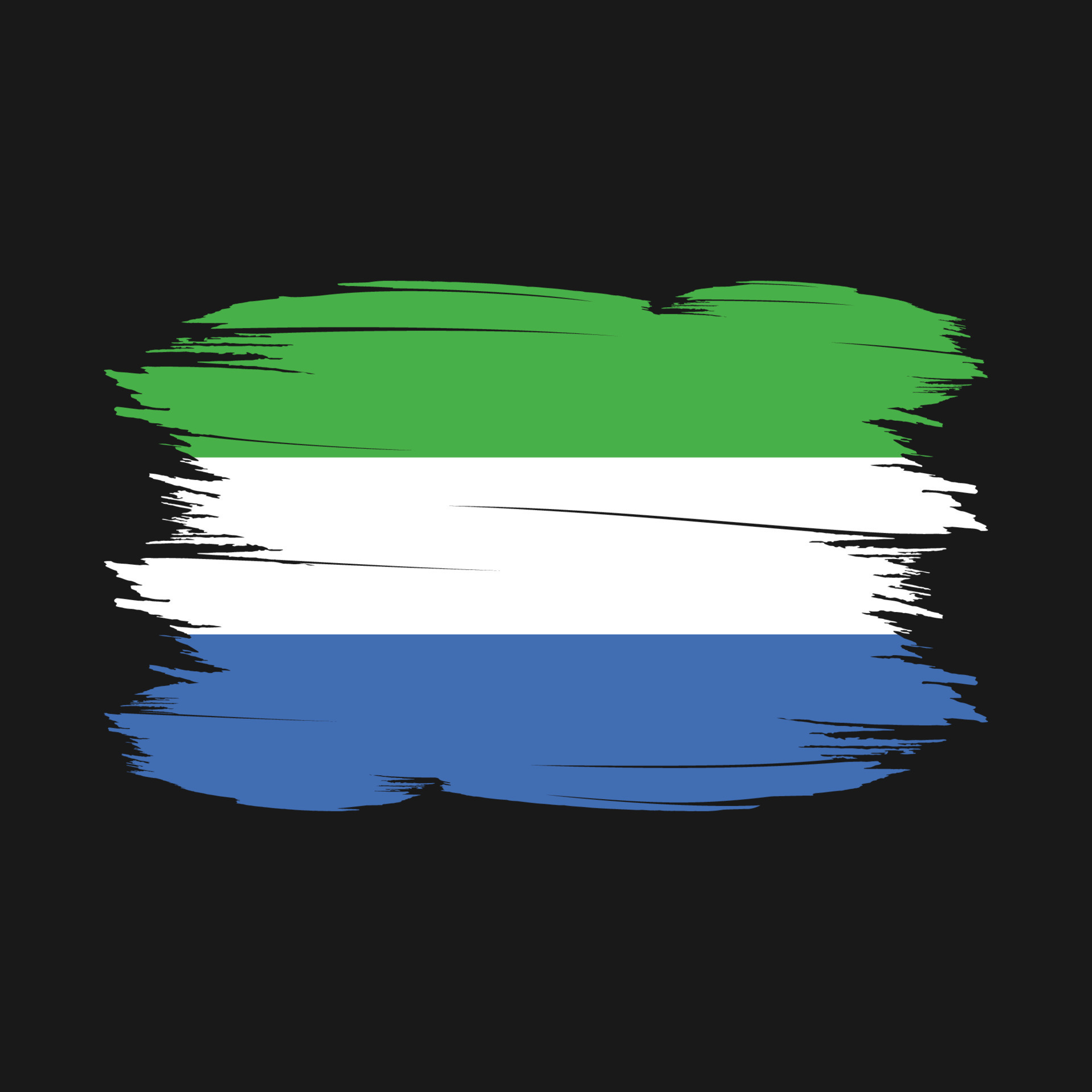 Sierra Leone Flag Brush Vector Illustration 17437458 Vector Art at Vecteezy