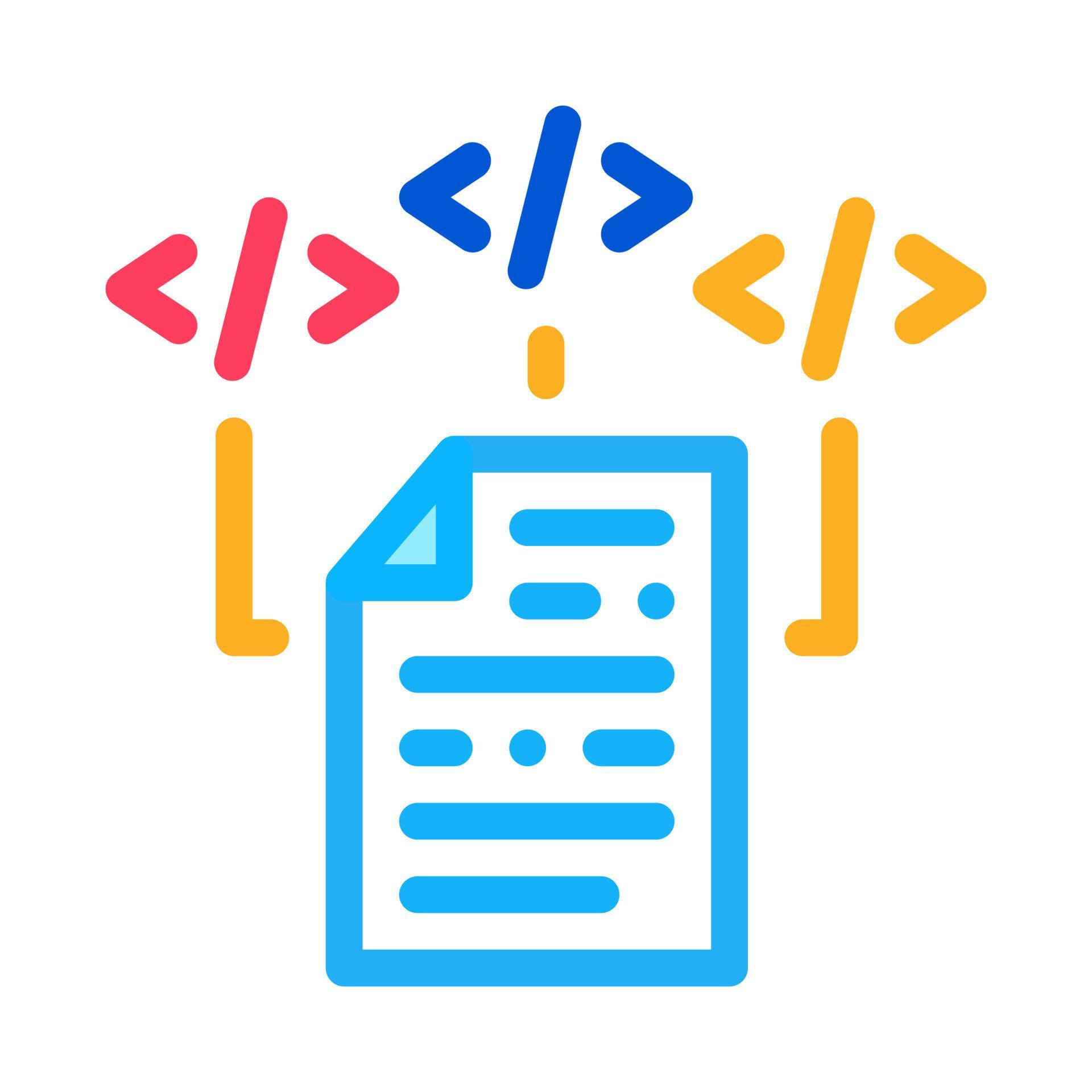 Programming Code File Icon Vector Outline Illustration 17437624 Vector Art At Vecteezy