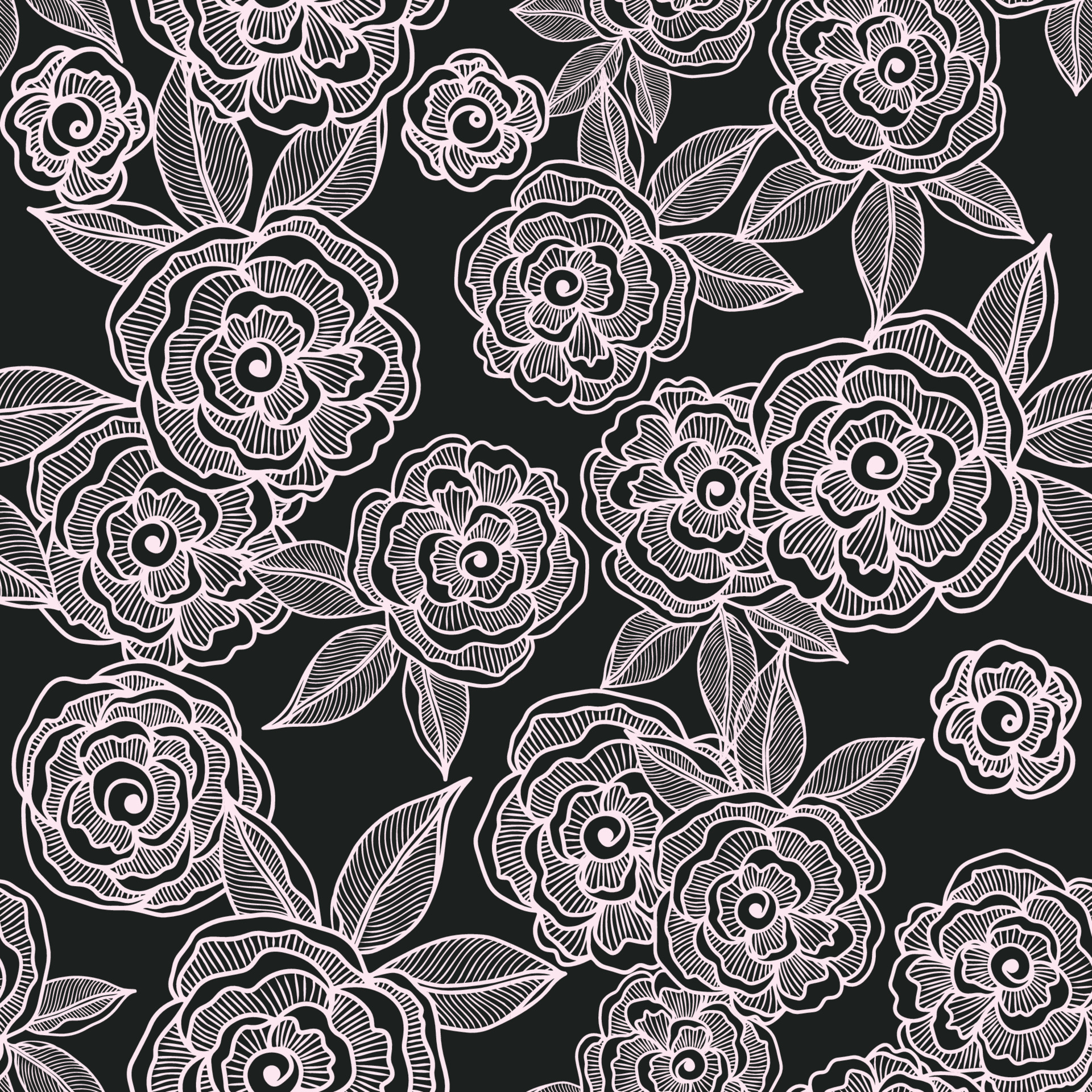 Rose seamless pattern 17439378 Vector Art at Vecteezy
