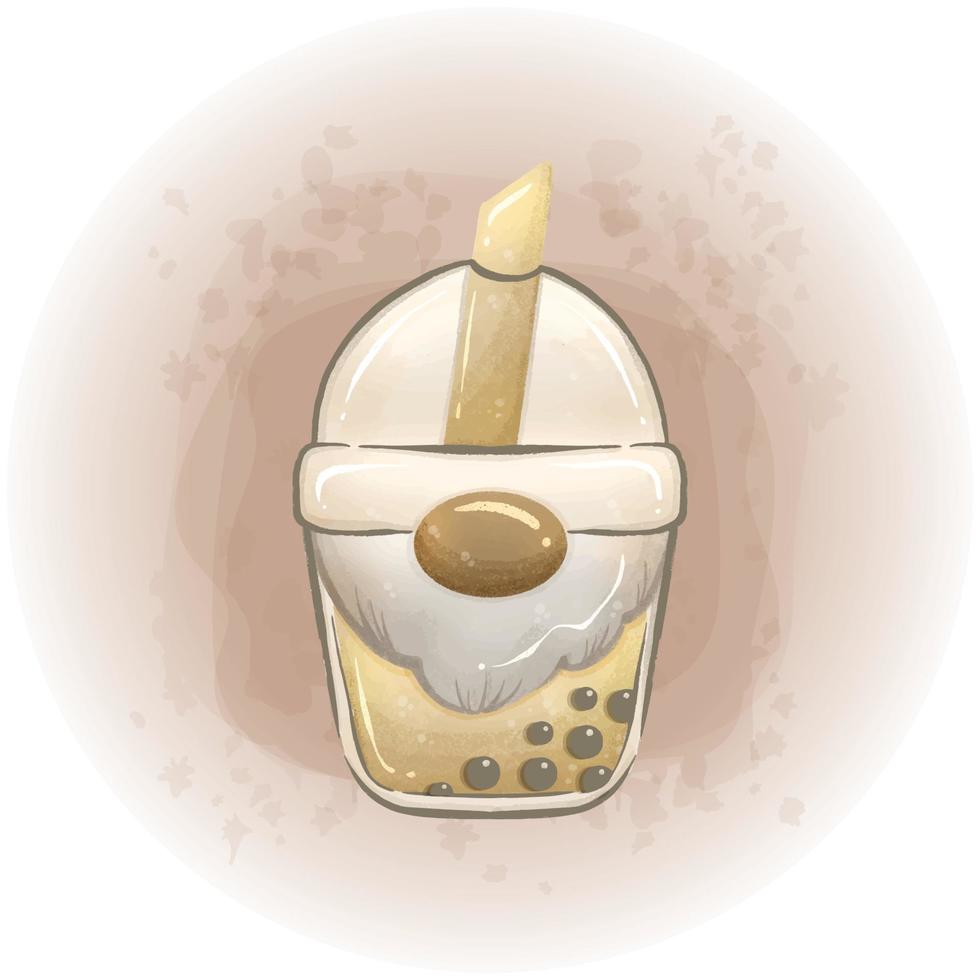 Cute Gnome Bubble Tea Watercolor Clipart Vector Illustration 05 ...