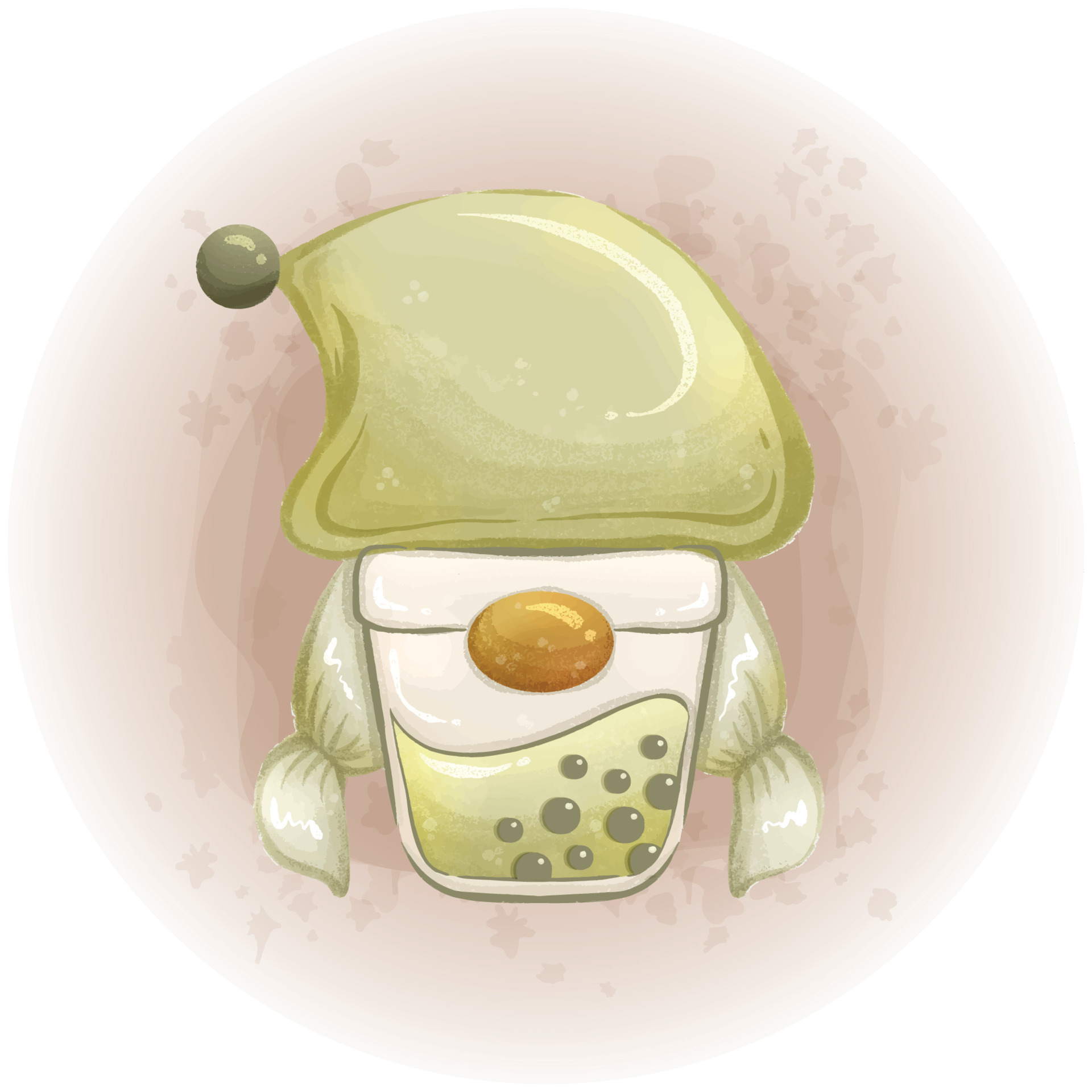 Cute Gnome Bubble Tea Watercolor Clipart Vector Illustration 04 ...