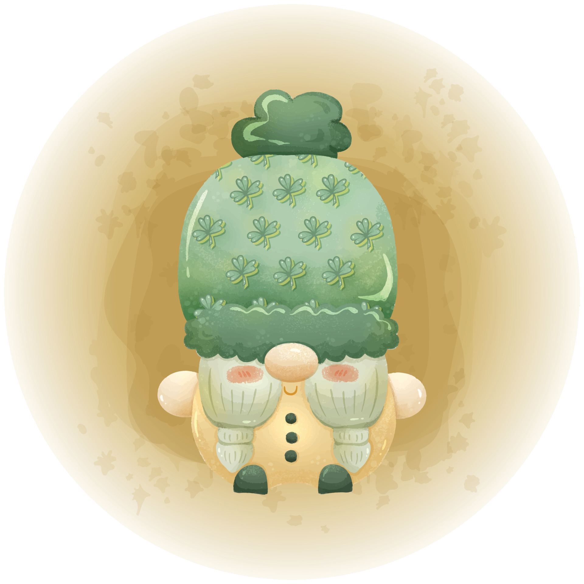 St. Patricks Gnomes Watercolor Clipart Vector Illustration 02 17439497 ...