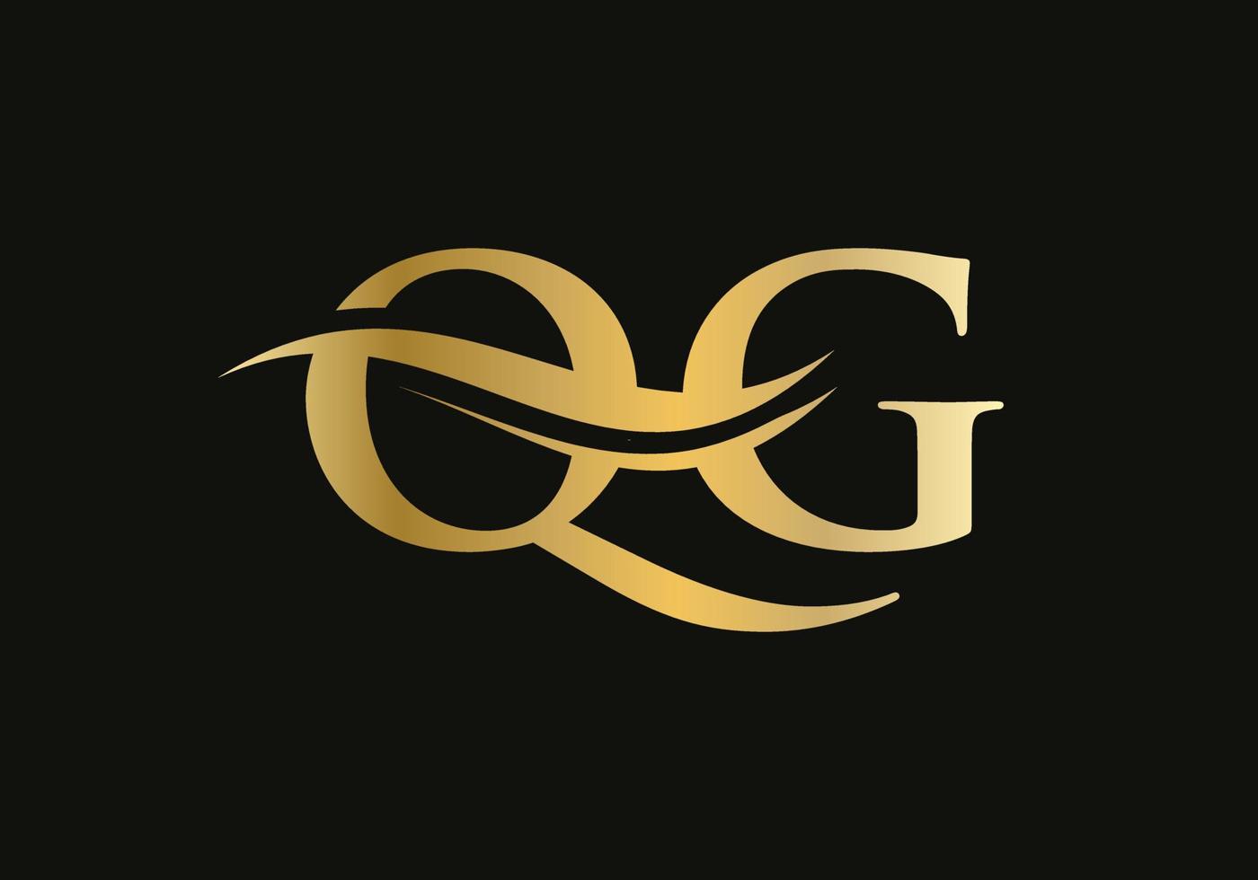 Initial linked letter QG logo design. Modern letter QG logo design vector with modern trendy ...
