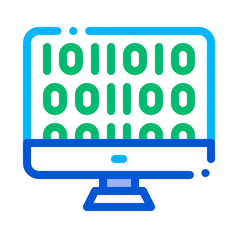 Artificial Intelligence Binary Code Vector Icon 17440004 Vector Art at ...