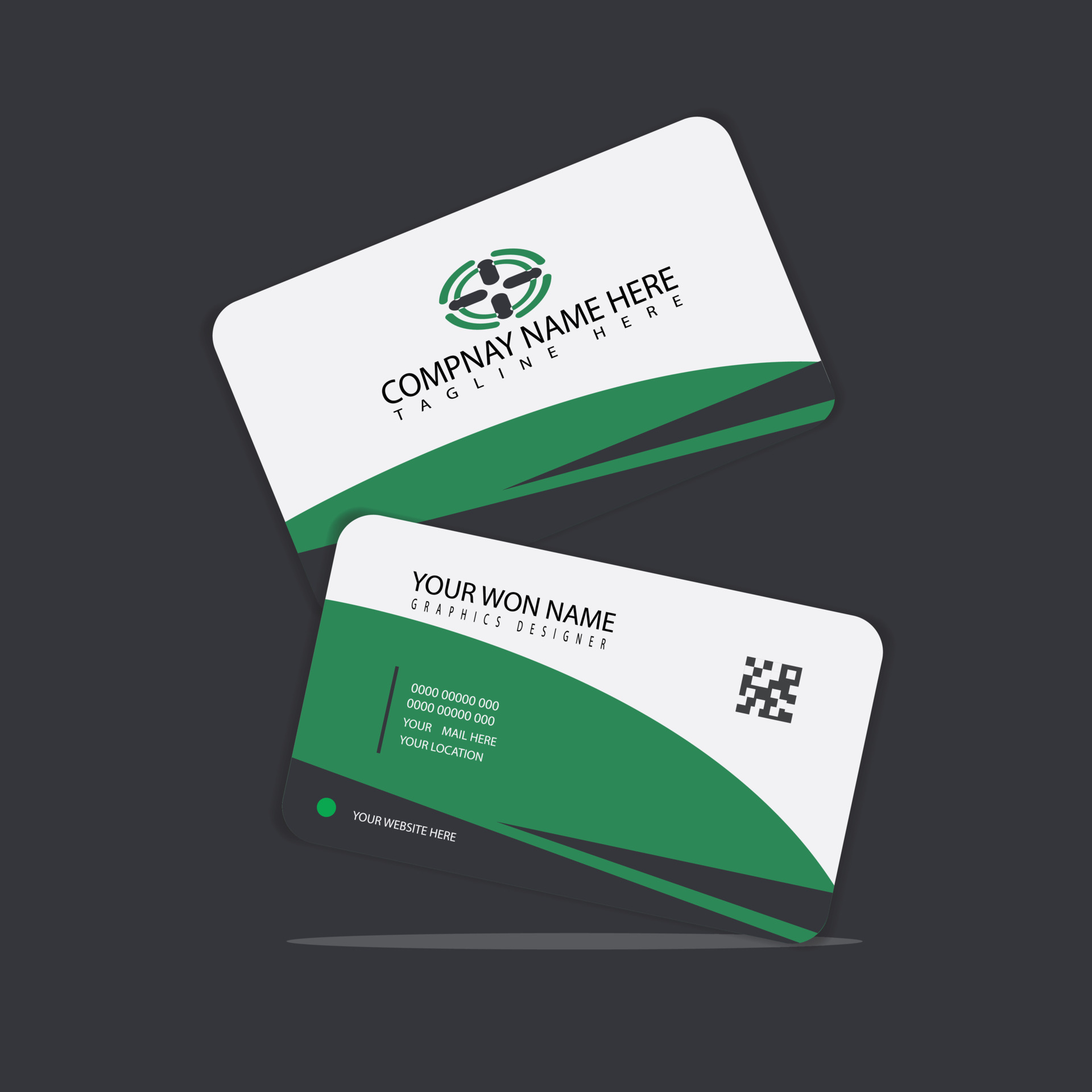 Corporate or Personal Visiting Card or Business Card Design Template ... Corporate or Personal Visiting Card or Business Card Design Template ...