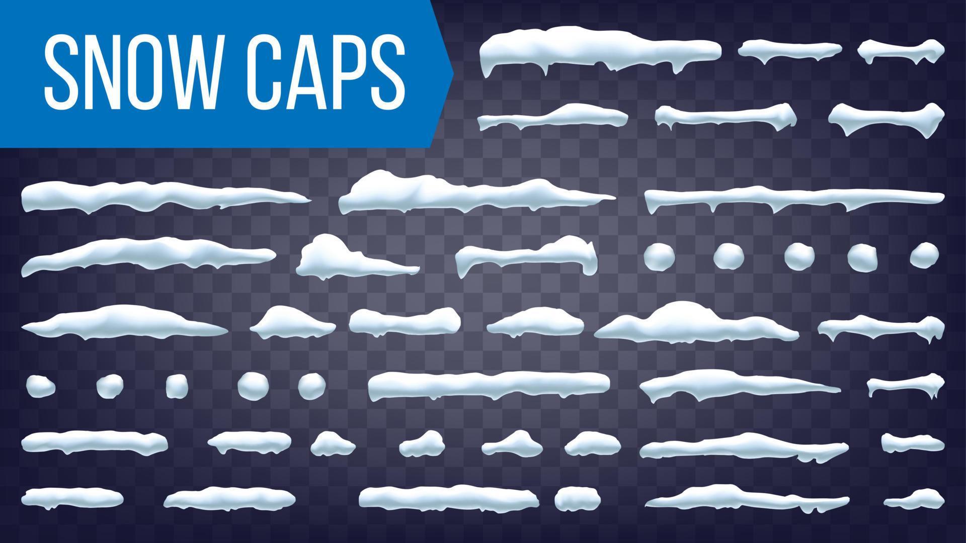 Snow Drift Vector. Winter Decoration Element. Realistic Snowdrift ...