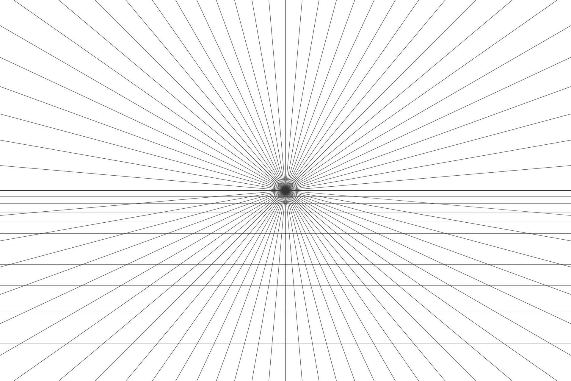 One point perspective grid background. Abstract grid line backdrop. Drawing perspective mesh ...