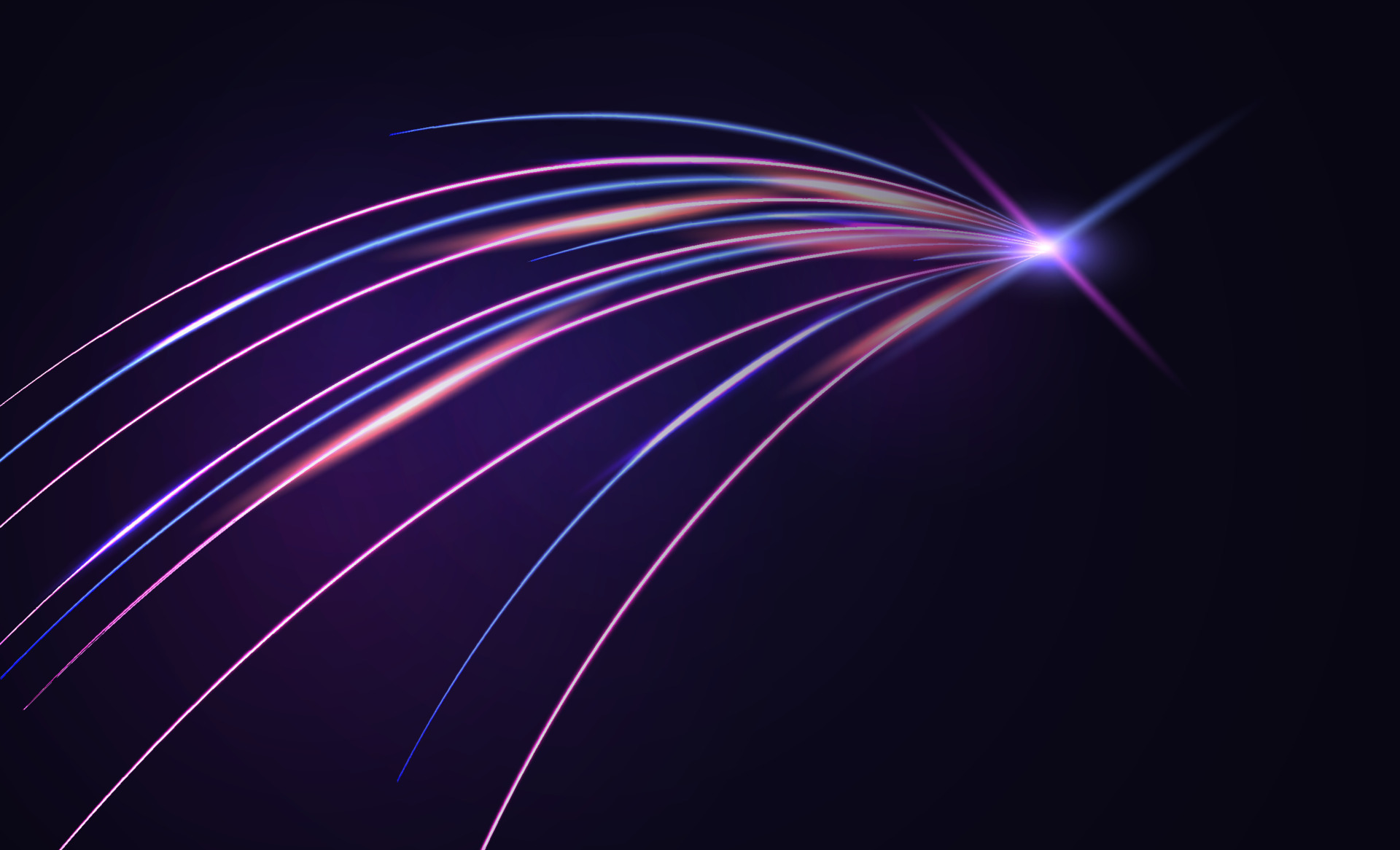 Modern abstract high speed light effect. Technology futuristic dynamic motion. Glow of bright ...