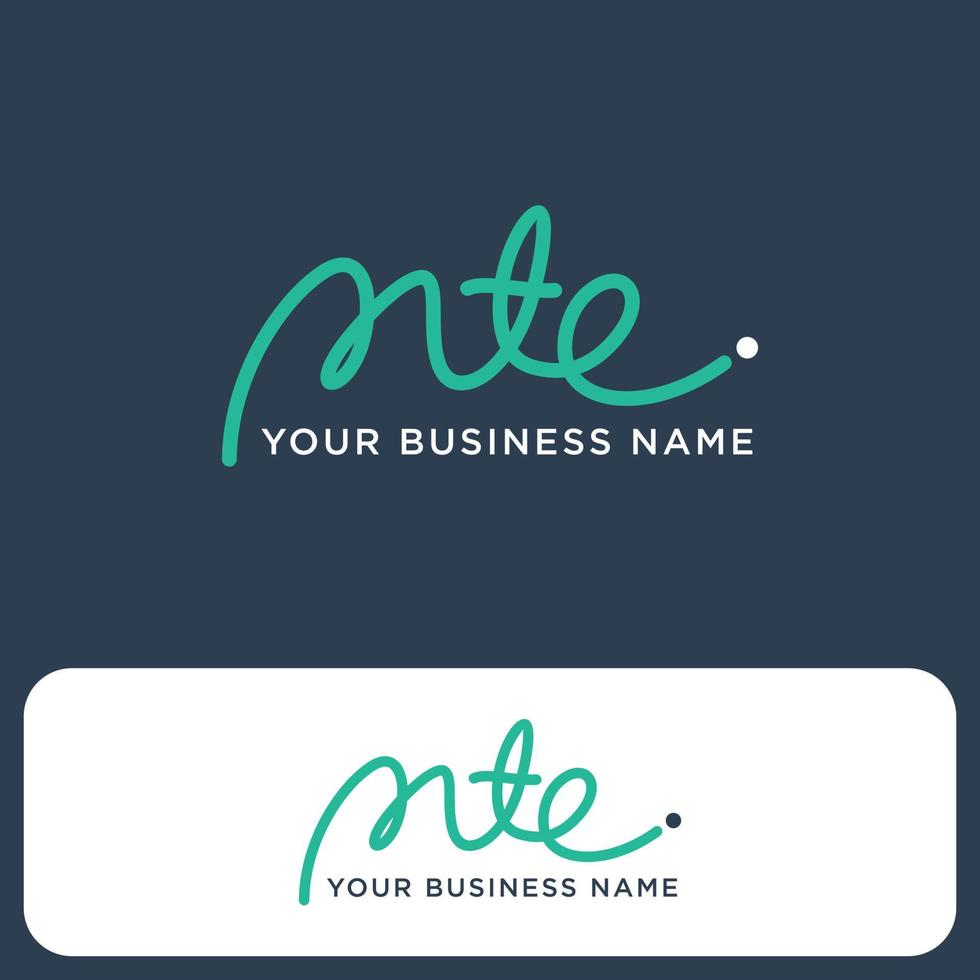 diseño de firma diseño de concepto de logotipo de letra mte 17447855 Vector en Vecteezy