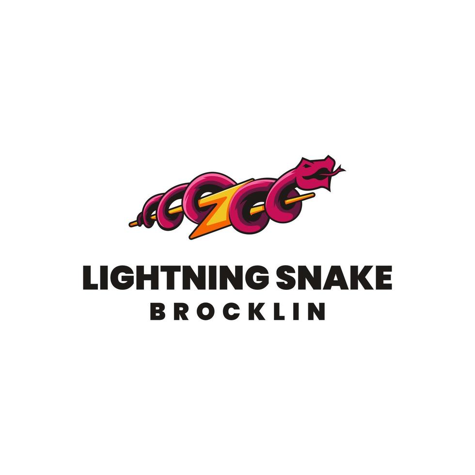 ilustración de la mascota del logotipo de la serpiente del rayo ... ilustración de la mascota del logotipo de la serpiente del rayo ...