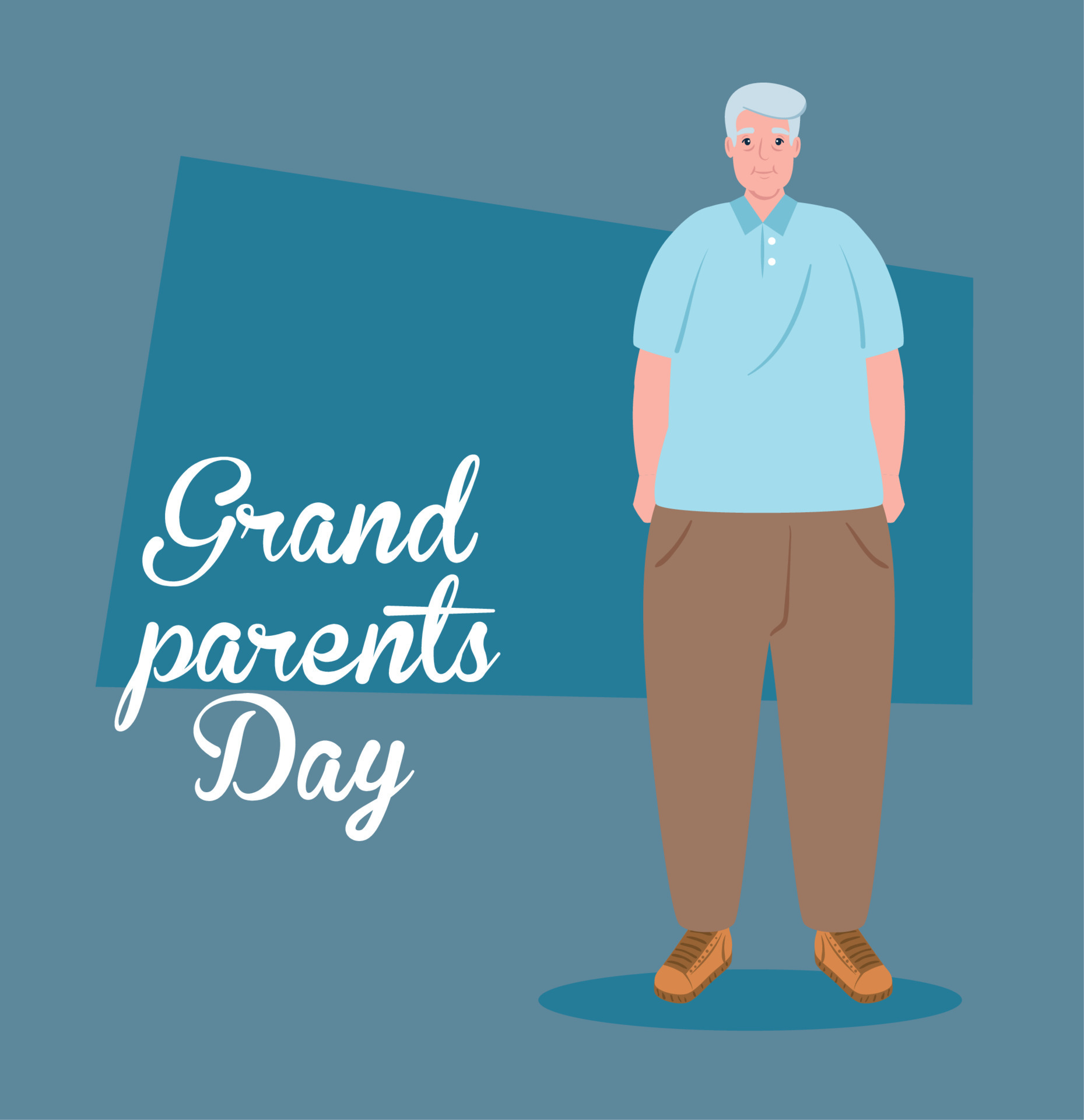 Happy Grand Parents Day With Cute Grandfather 17450790 Vector Art At happy-grand-parents-day-with-cute-grandfather-17450790-vector-art-at