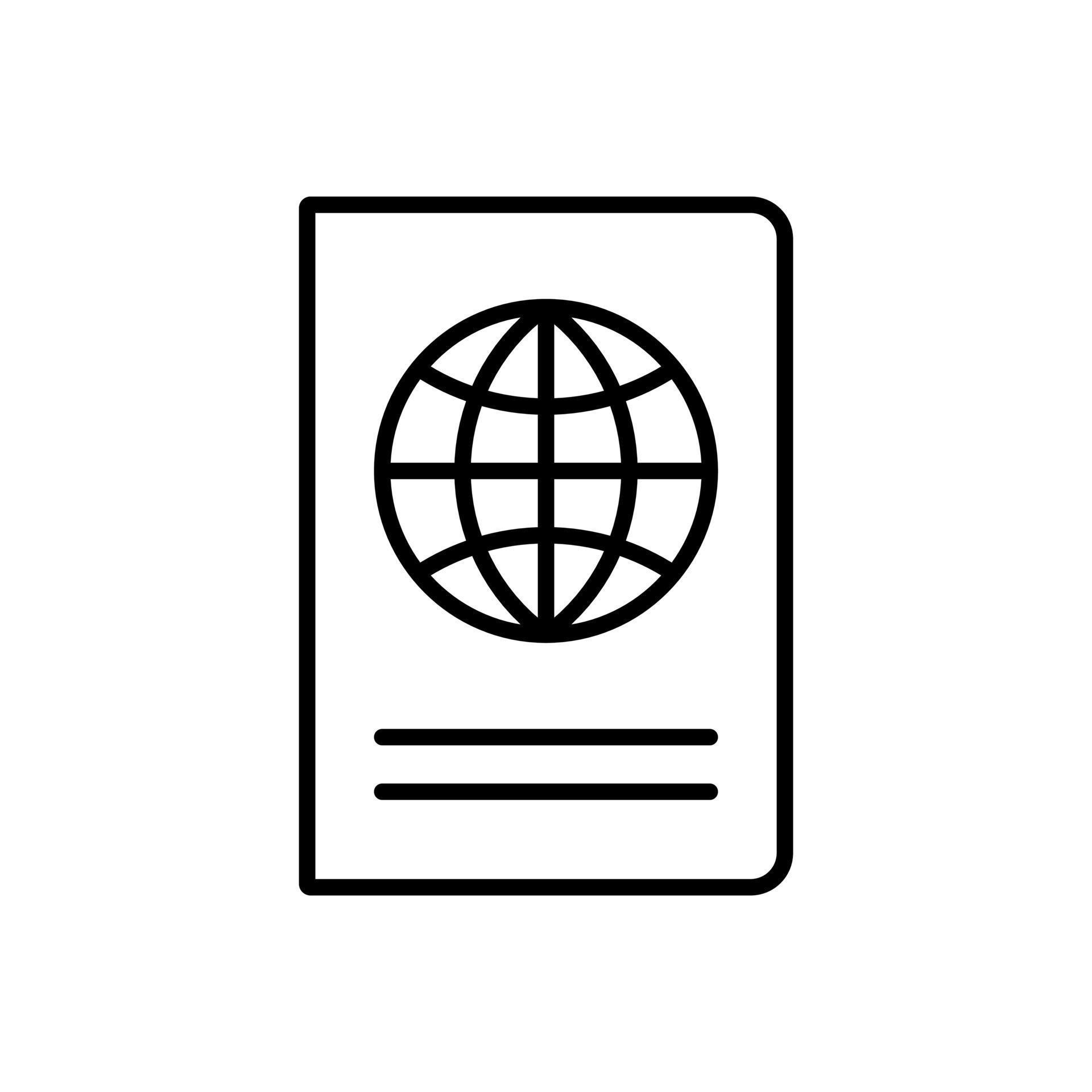 Passport Icon In Line Style Design Isolated On White Background