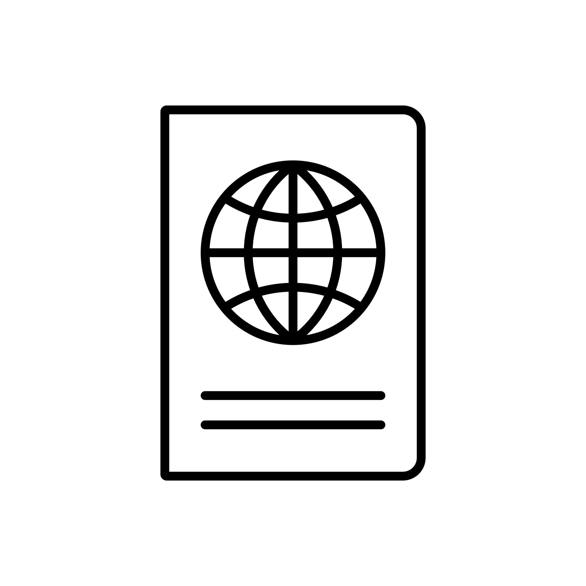 Passport Icon In Line Style Design Isolated On White Background