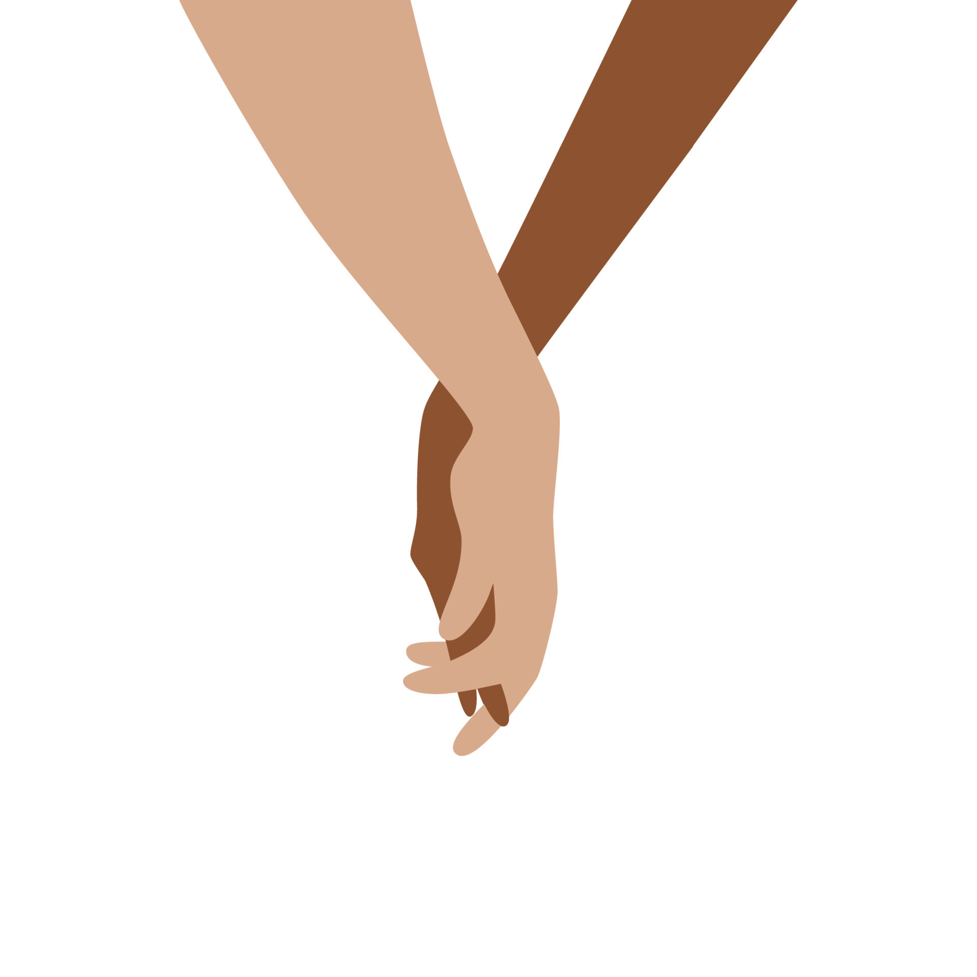 Couple holding hands isolated vector element for Valentines day, love ... Couple holding hands isolated vector element for Valentines day, love ...