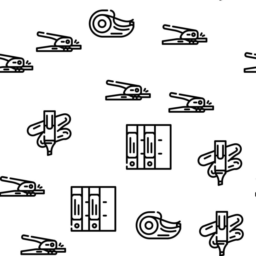 Stationery Equipment Vector Seamless Pattern 17459189 Vector Art at ...